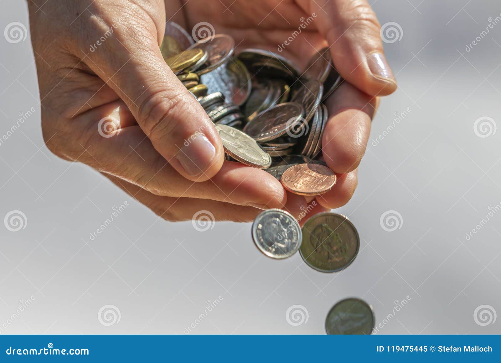 A Hand Holding and Dropping Coins Editorial Image - Image of change ...