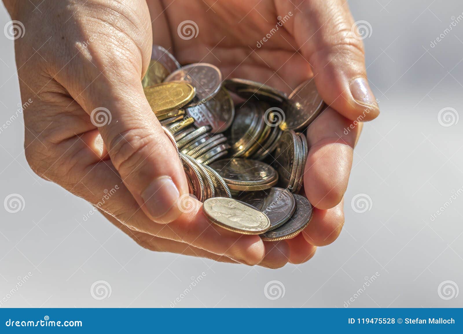 A Hand Holding and Dropping Coins Editorial Stock Photo - Image of ...