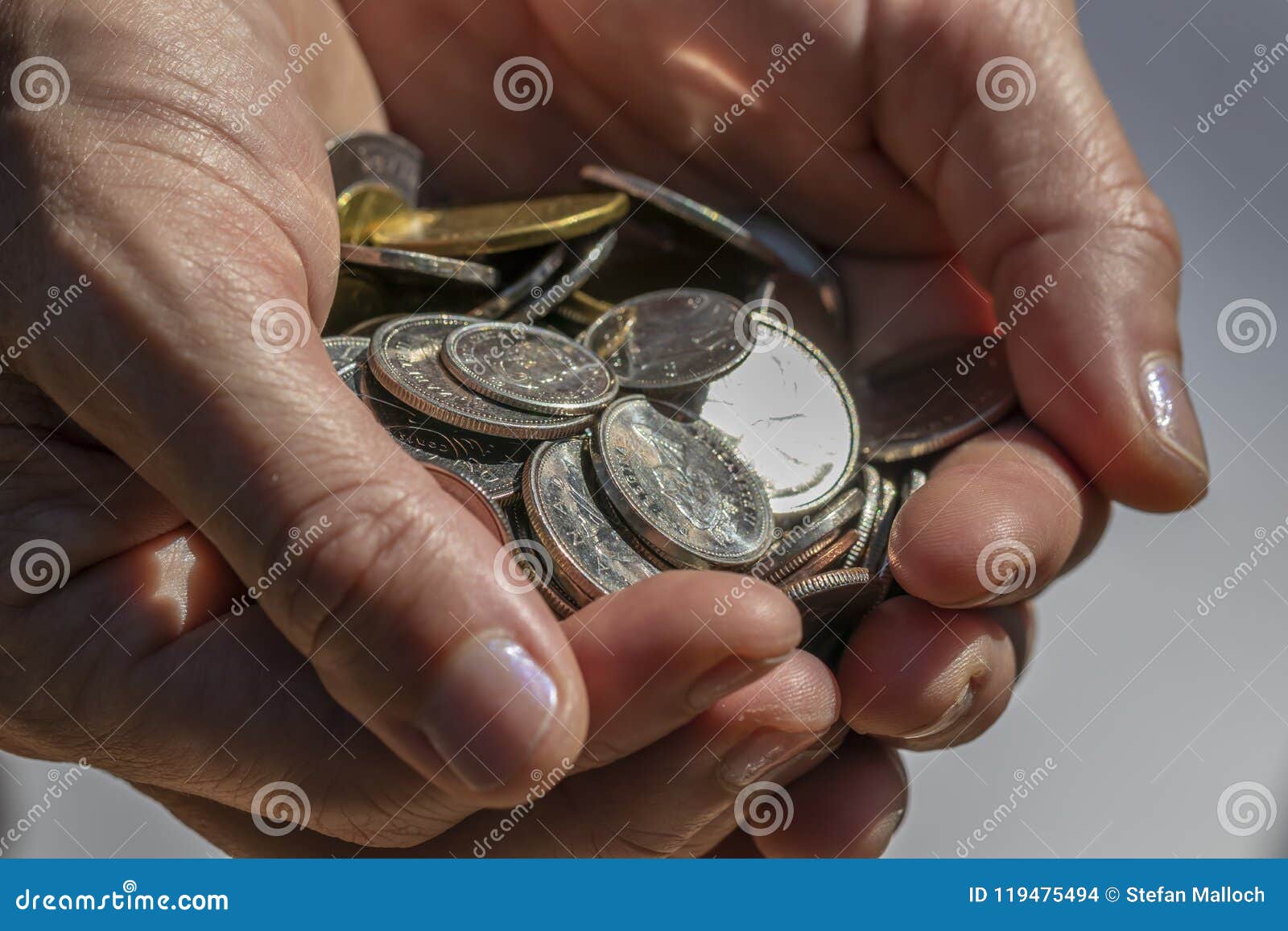 A Hand Holding and Dropping Coins Editorial Stock Image - Image of bank ...