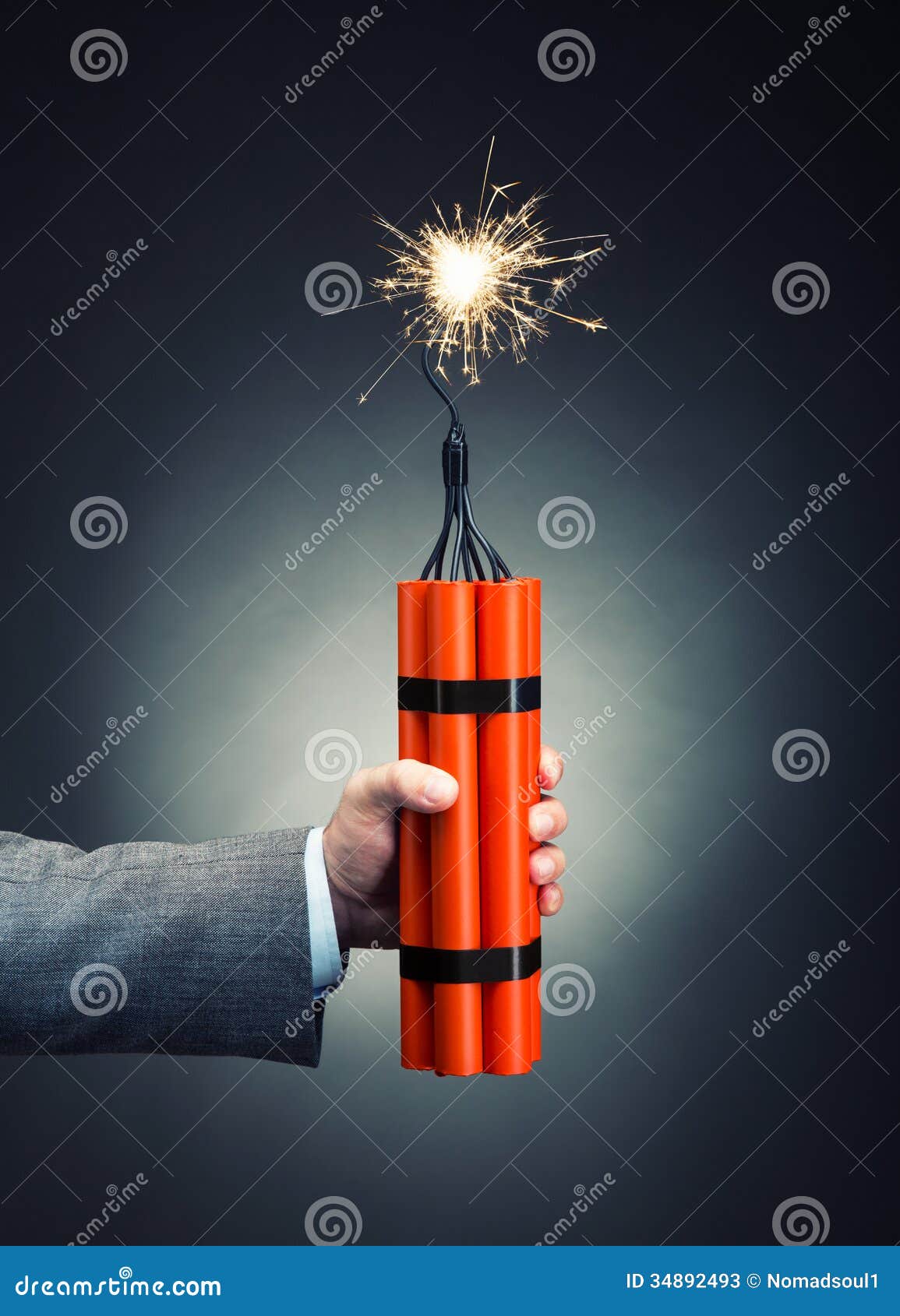 Hand holding dynamite stock image. Image of celebrate - 34892493