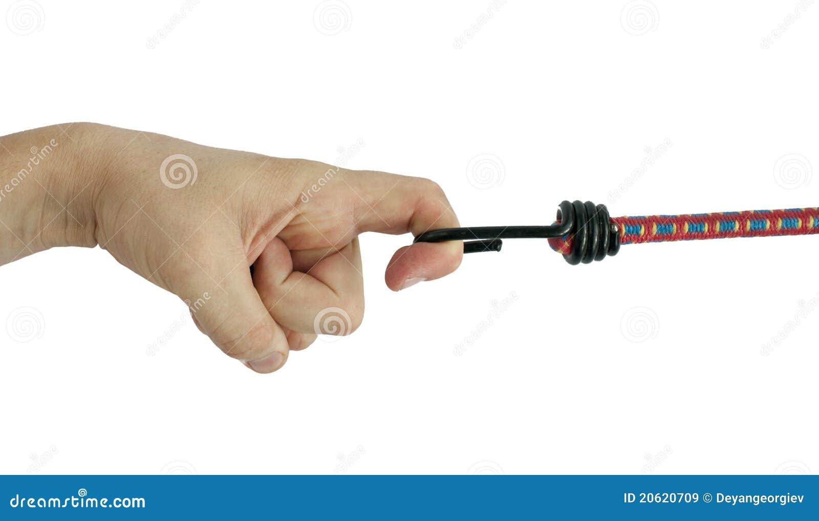 Hand holding elastic rope stock image. Image of tiedown - 20620709