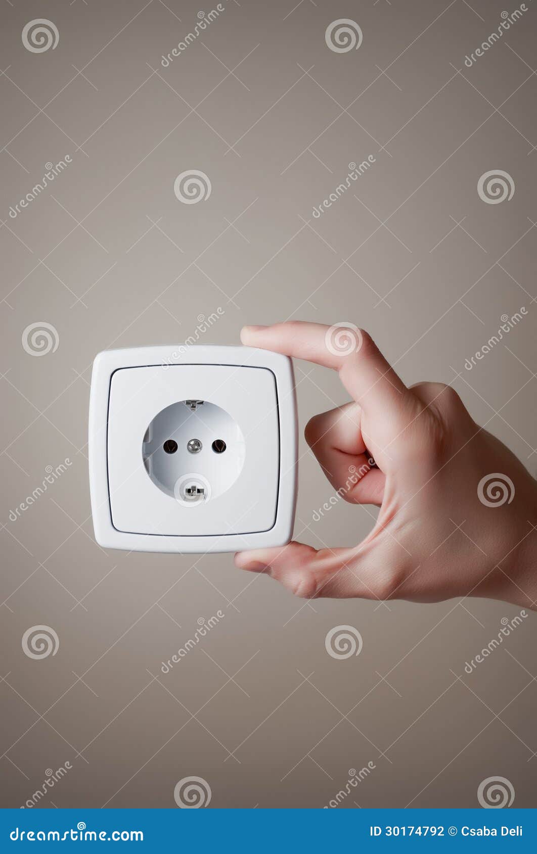 Hand with electric outlet stock photo. Image of concept - 30174792