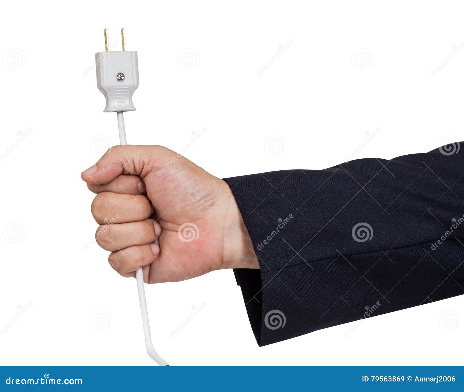 Hand holding electric plug stock image. Image of plug - 79563869