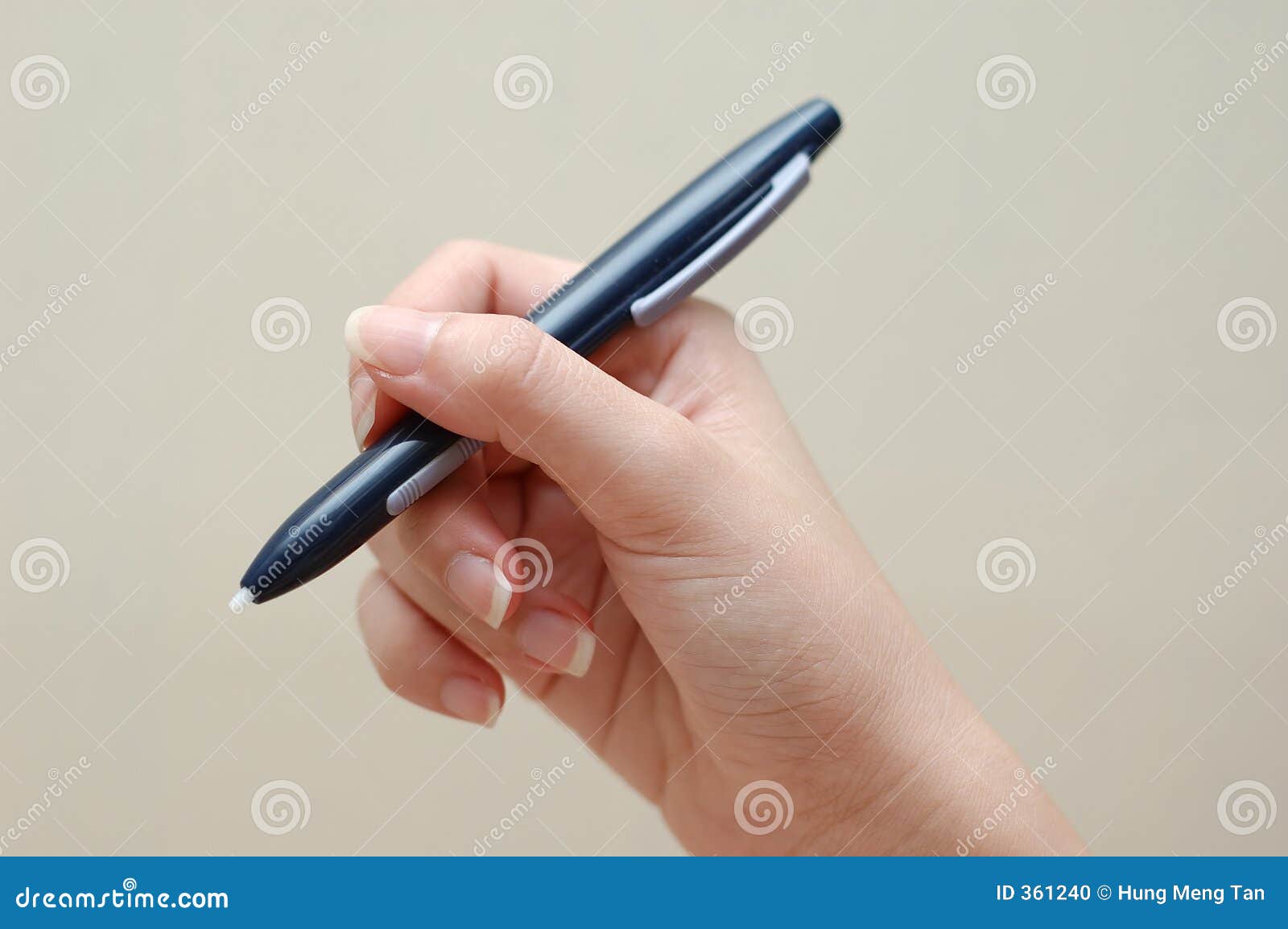 Hand Holding Electronic Pointer Pen Stock Photo - Image of paperwork ...