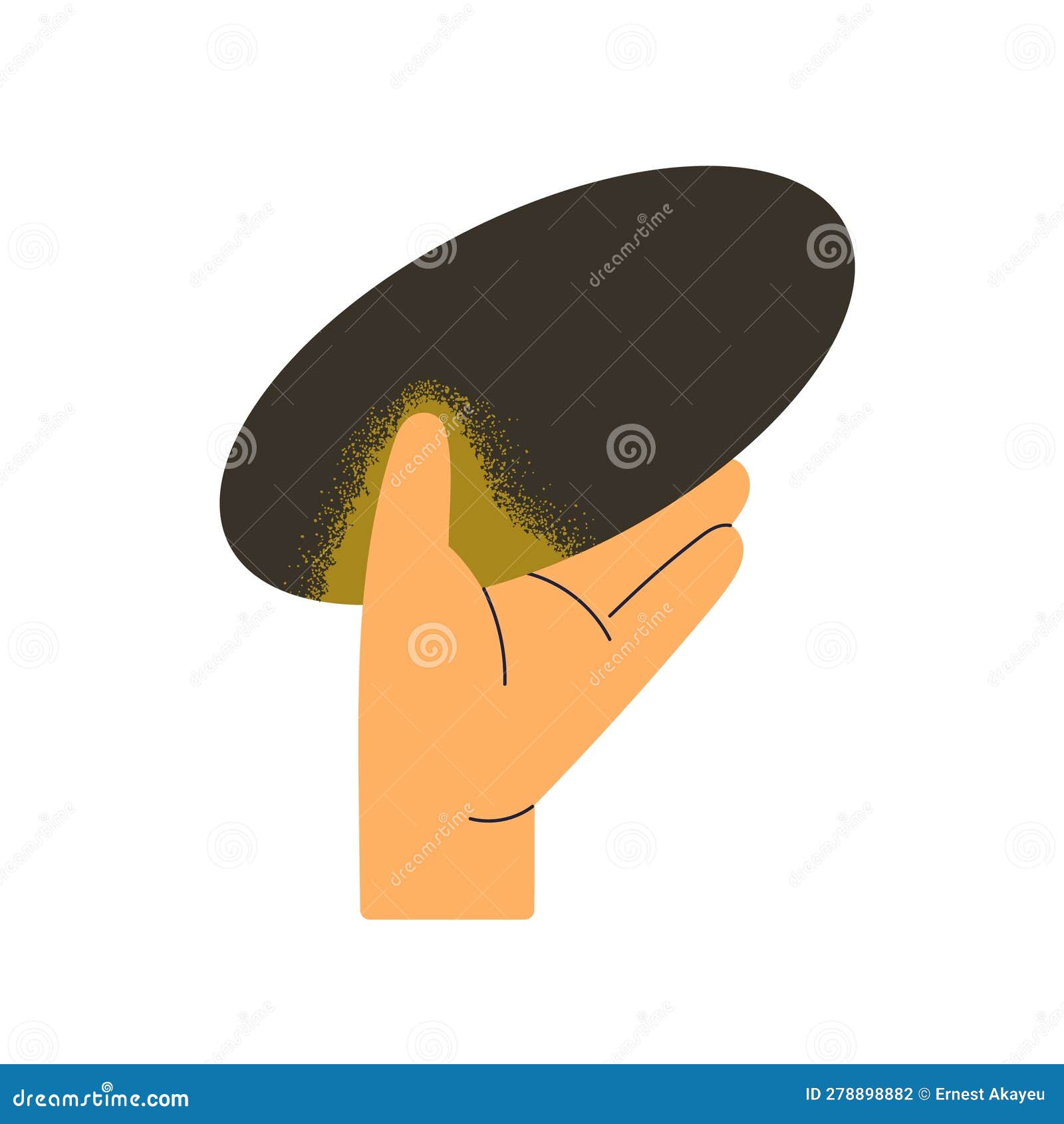 Hand Holding Ellipse, Oval Shape, Geometric Figure. Elliptical Object ...