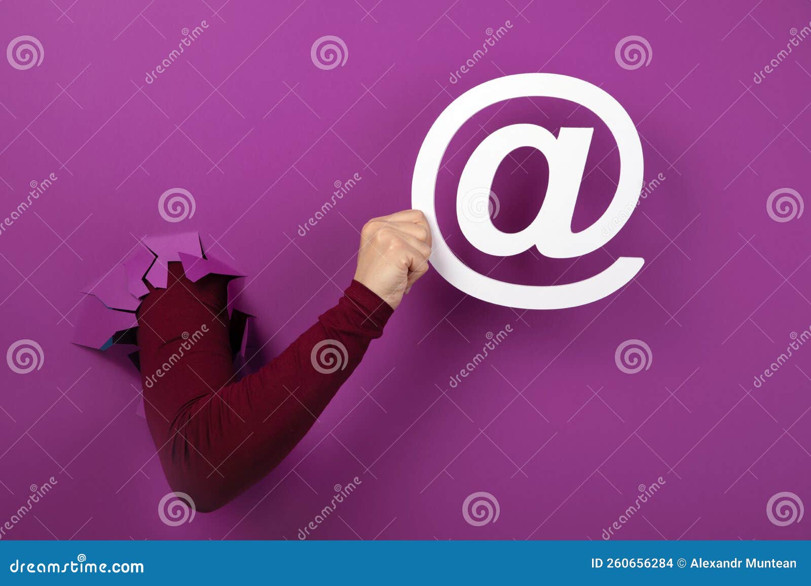 Hand holding email sign stock photo. Image of shape - 260656284
