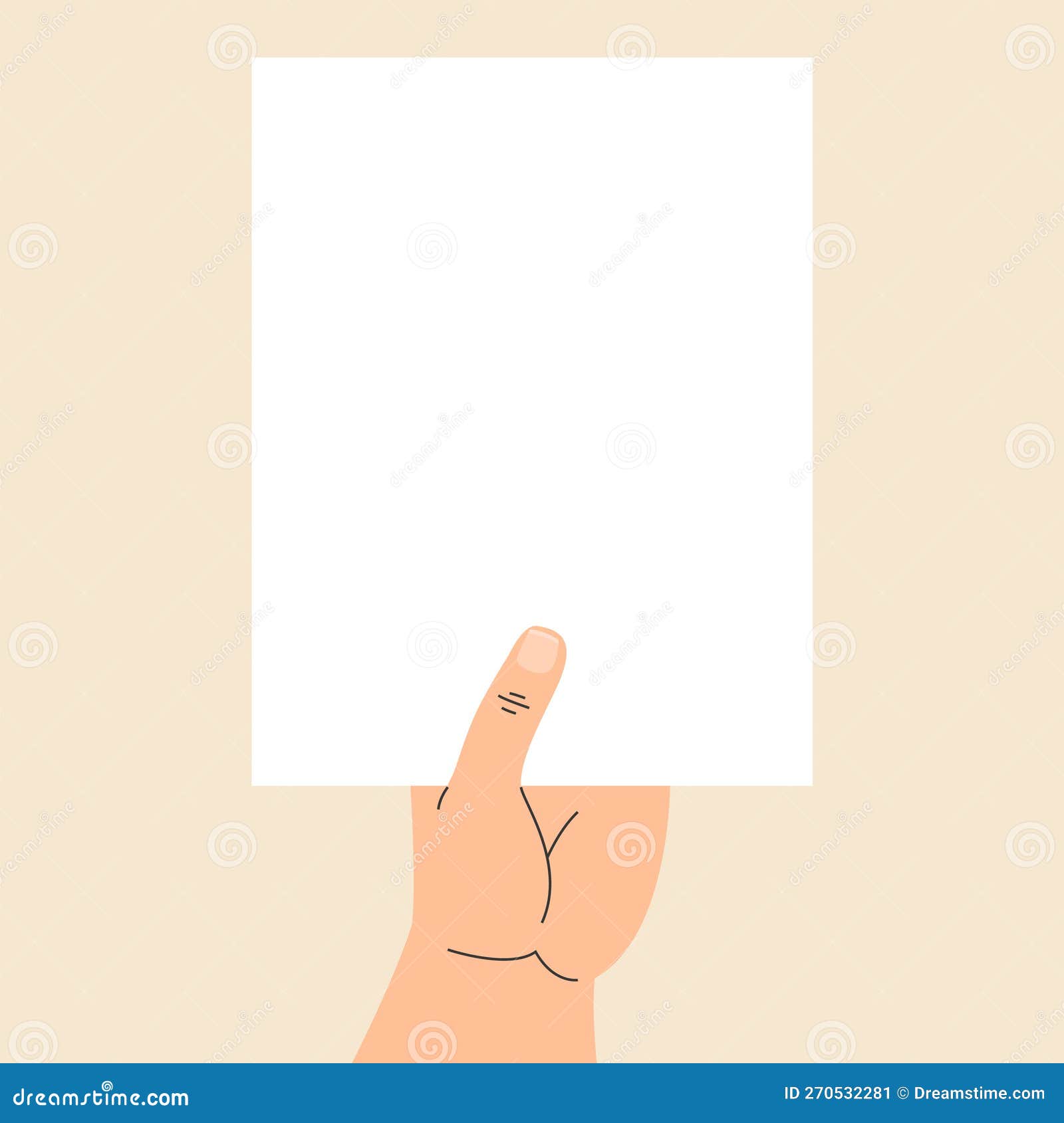Hand Holding an Empty Banner Vector Isolated Stock Vector ...