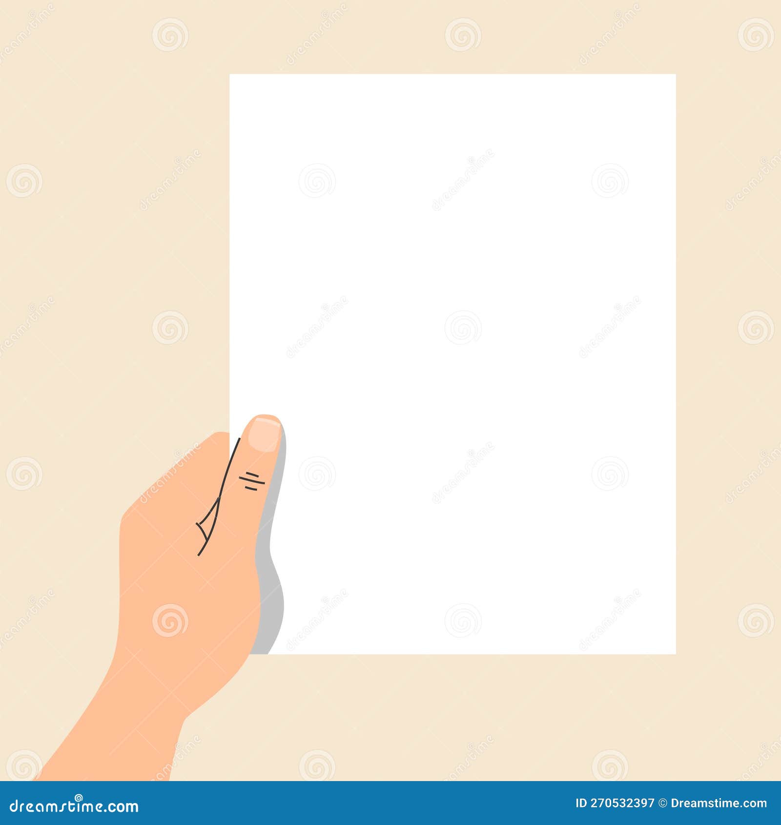 Hand Holding an Empty Banner Vector Isolated Stock Vector ...