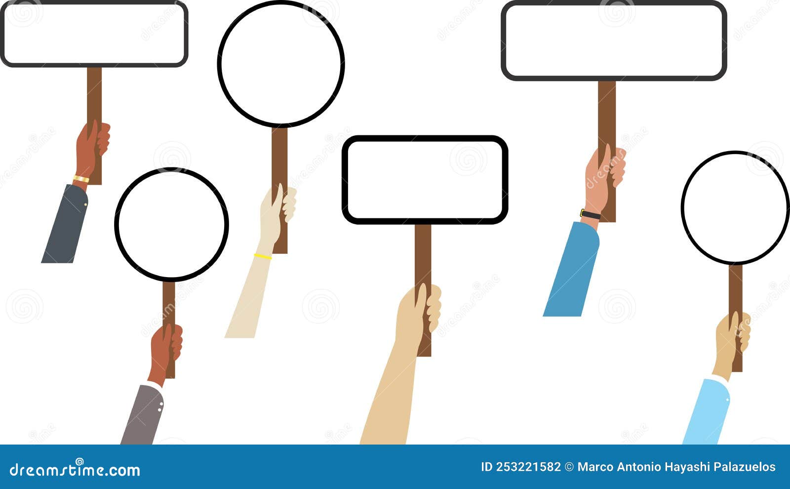 Hand Holding Paddle Cartoon Illustration Collection Stock Vector ...