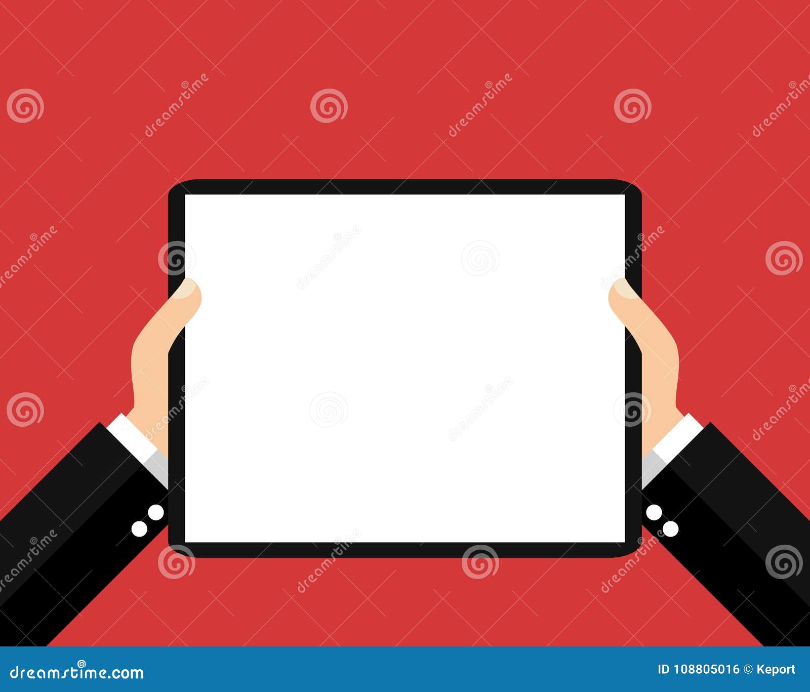 Empty Tablet - Flat Design stock illustration. Illustration of modern ...