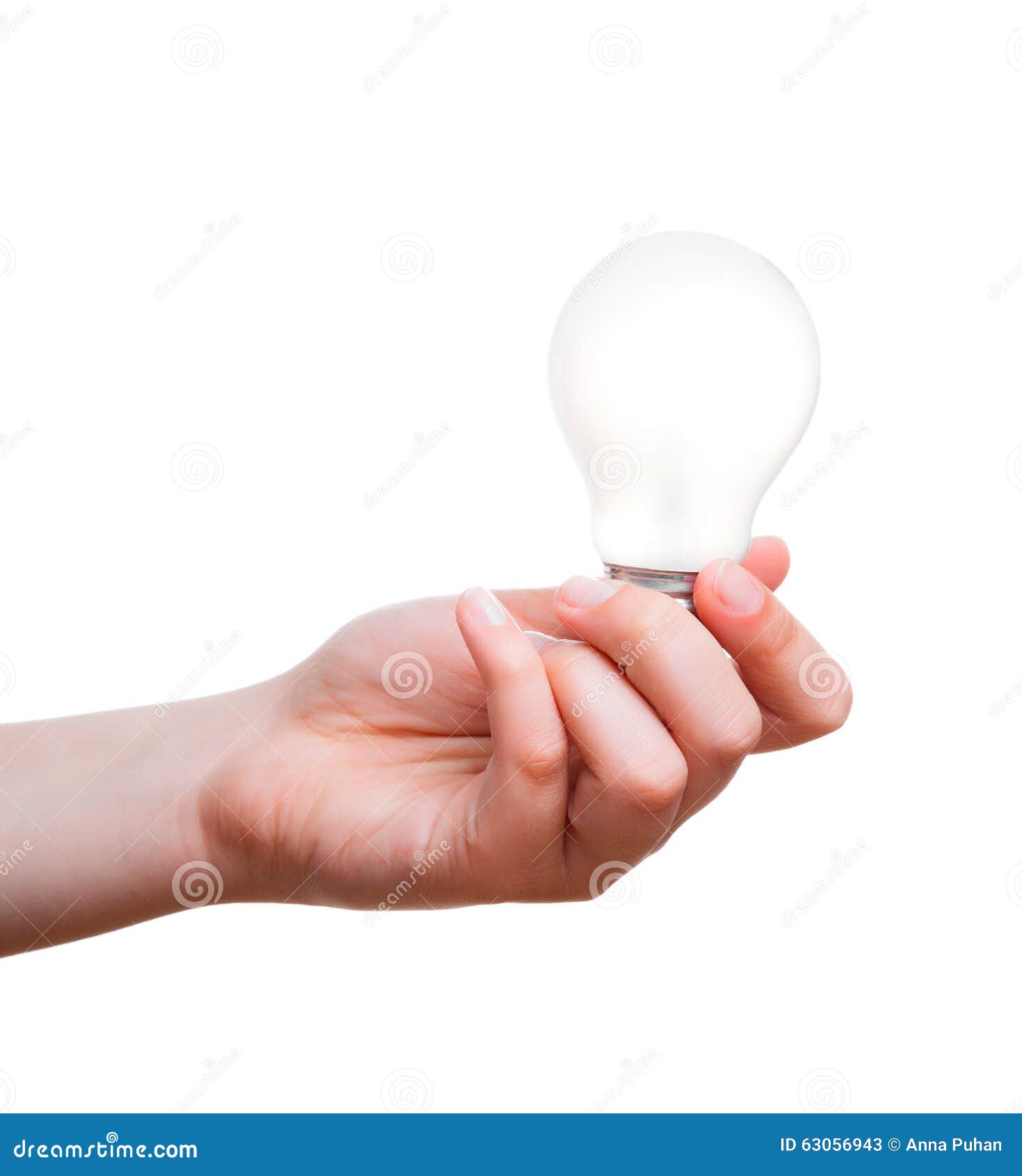 Hand Holding Energy Saving Lamp Stock Image - Image of background ...