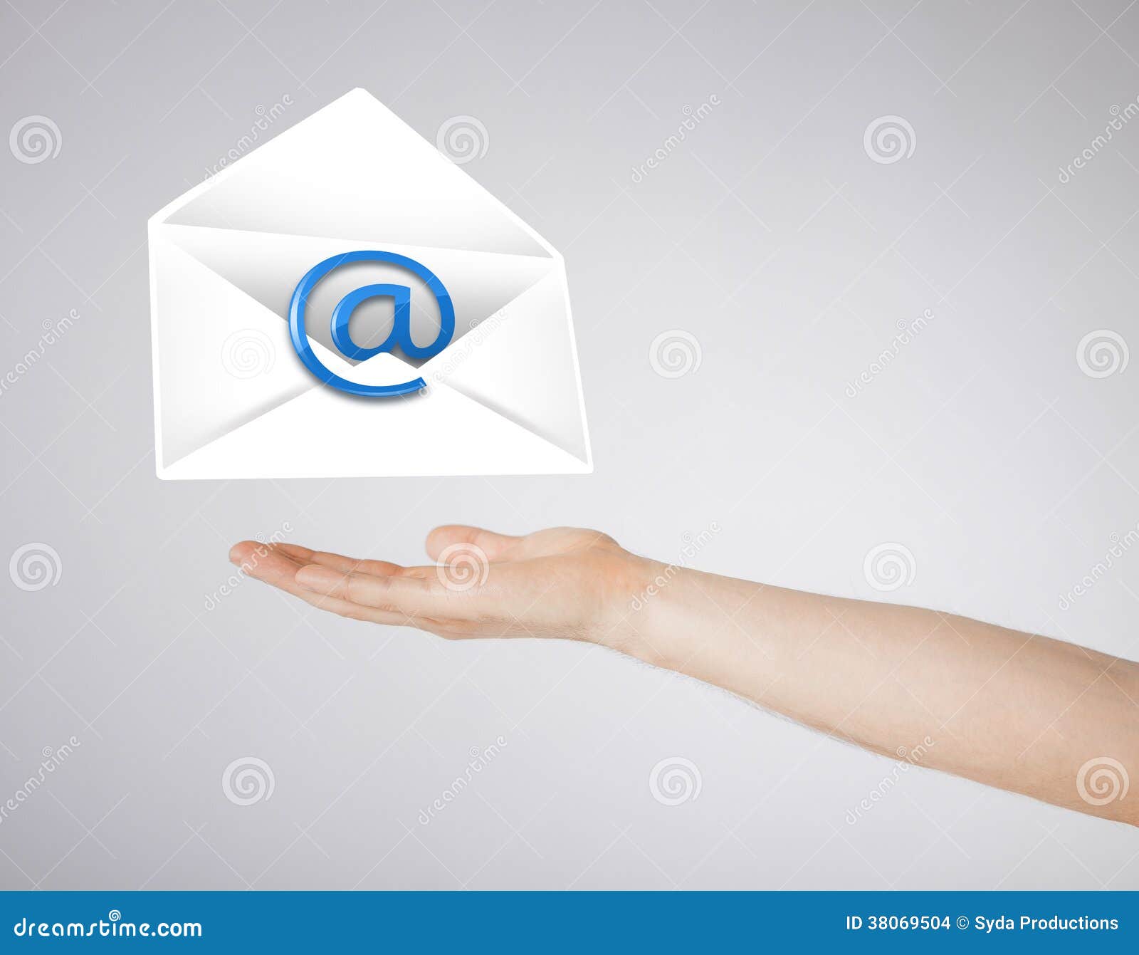 Hand Holding Envelope with Email Sign Stock Photo - Image of human ...