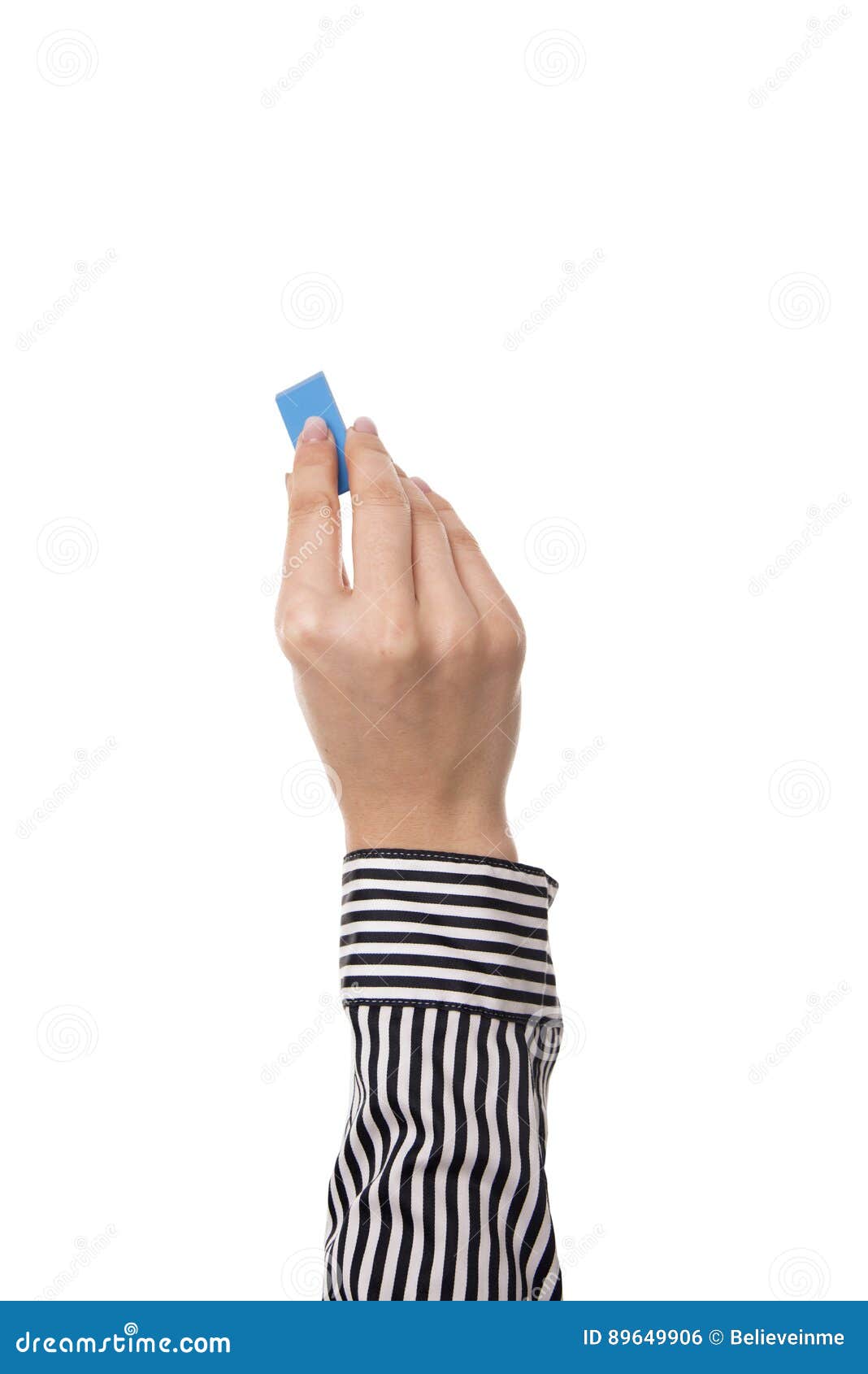 Hand holding eraser. stock photo. Image of erase, clean - 89649906