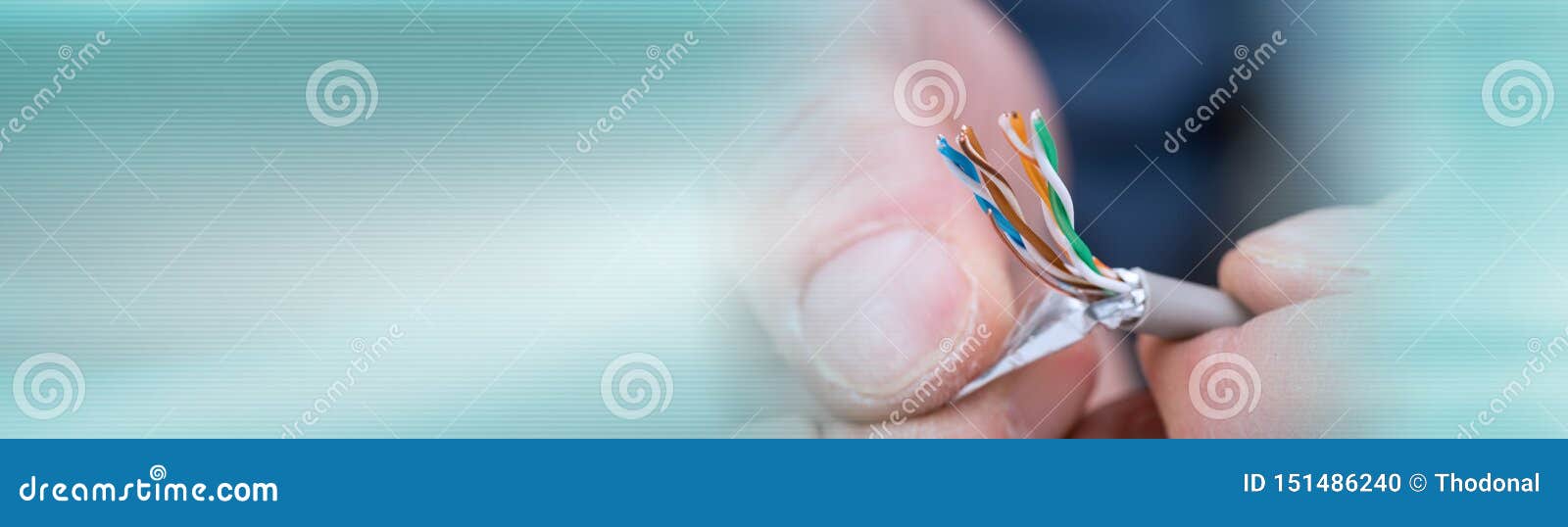 Electrical Work. Panoramic Banner Stock Photo - Image of space ...