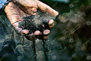 Hand, Holding a Falling Ash. Stock Image - Image of falling, hand ...