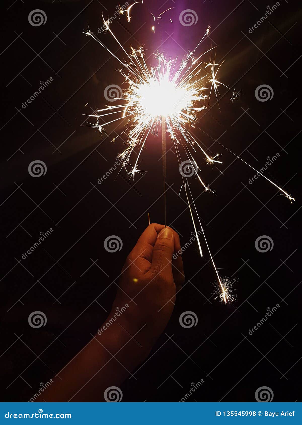 A Hand Holding a Fireworks. Stock Photo - Image of close, holding ...