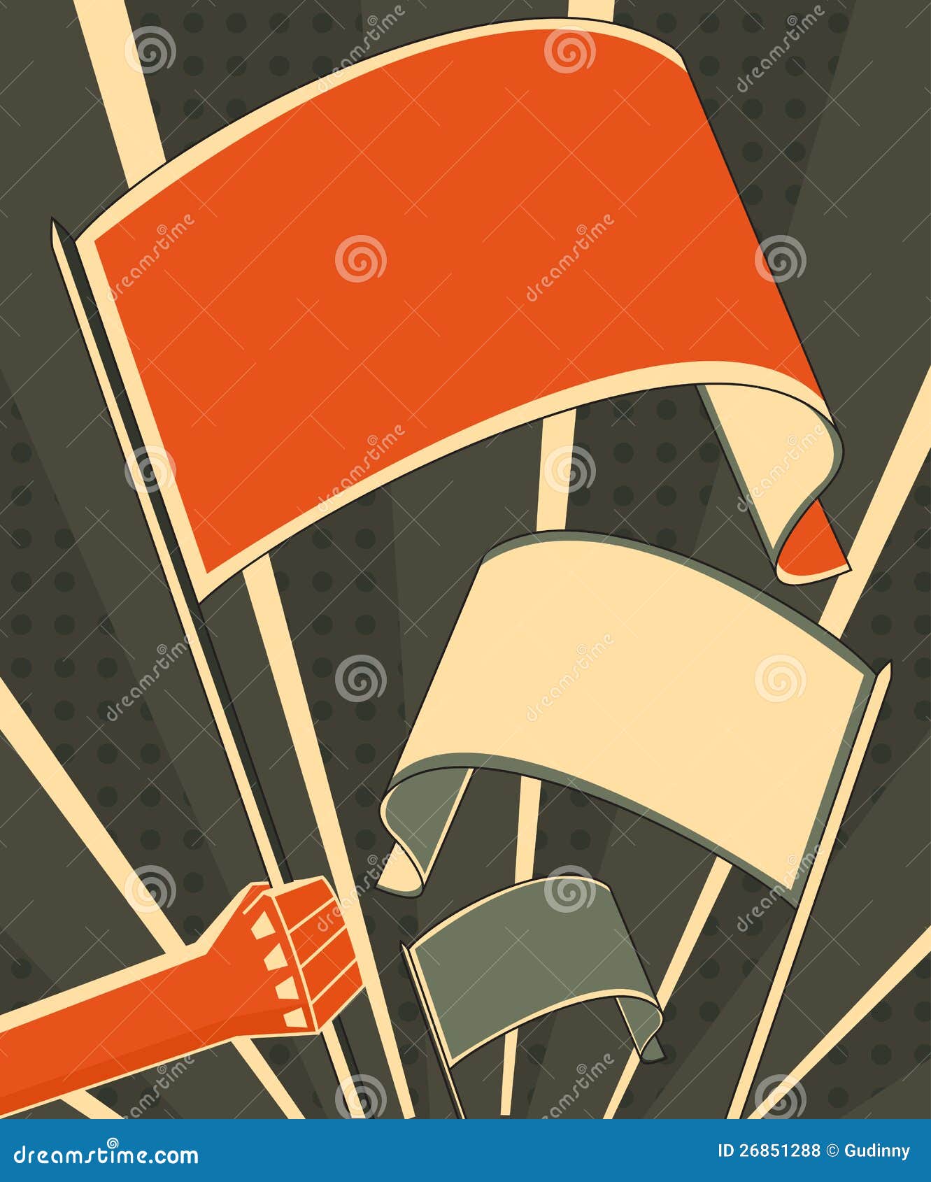 Hand holding a flag stock vector. Illustration of rebellion - 26851288