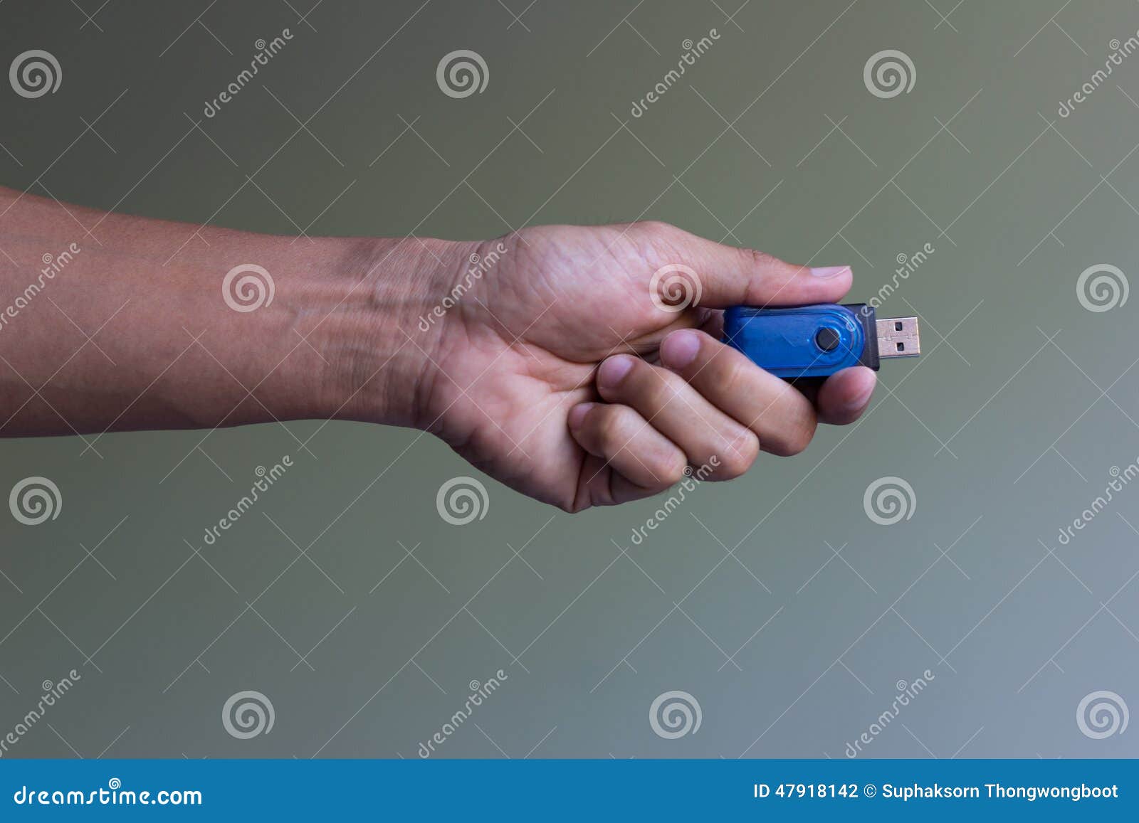 Hand holding flash drive stock photo. Image of hand, business - 47918142