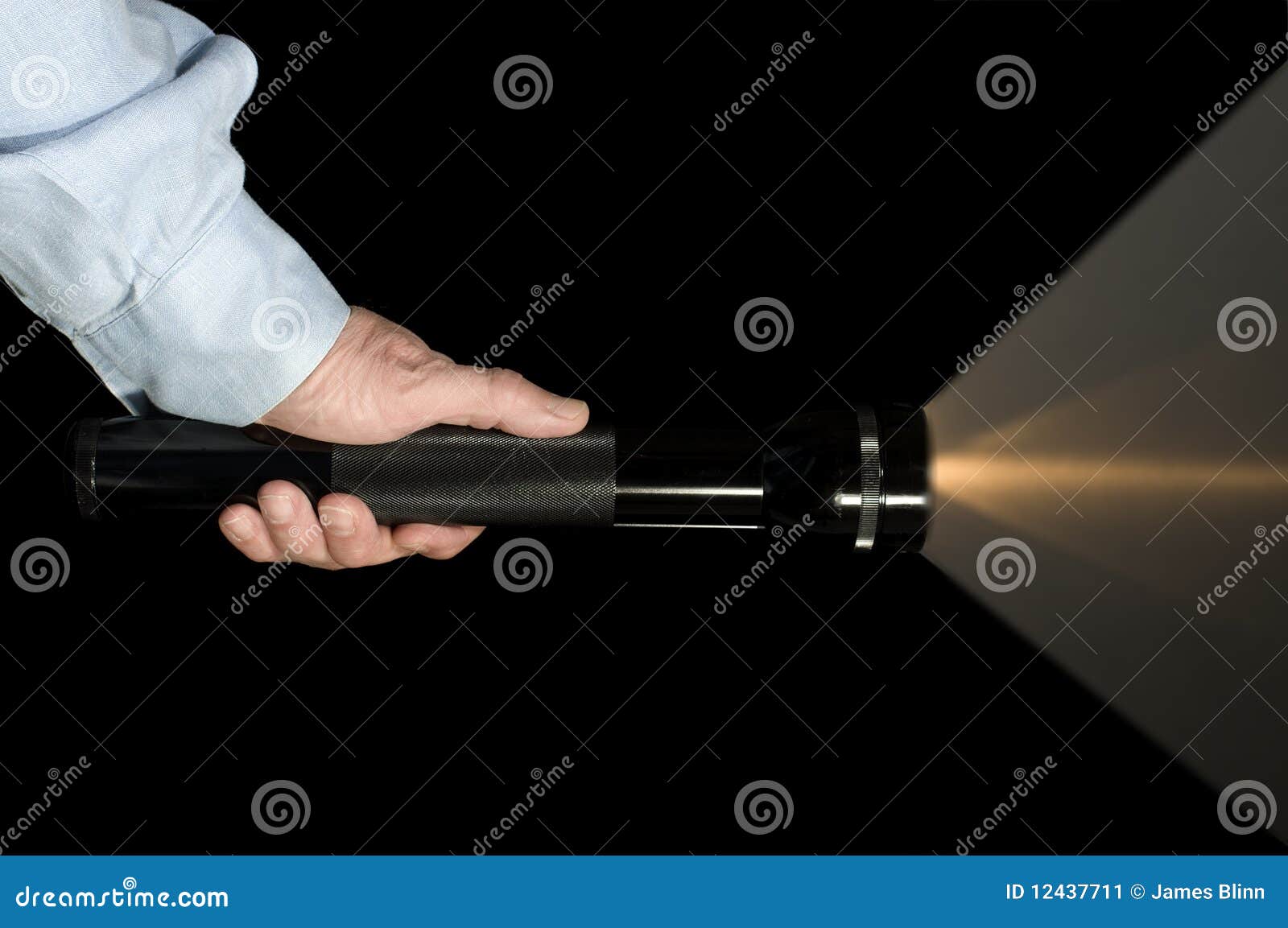 Hand holding flashlight stock image. Image of robbery - 12437711