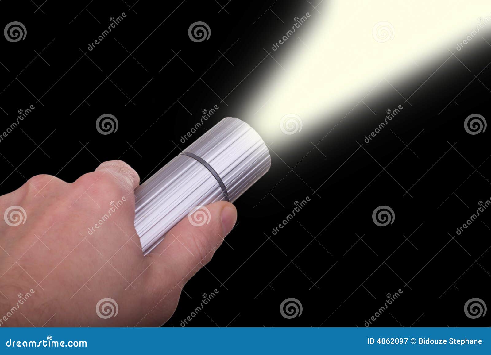 Hand holding flashlight stock image. Image of beam, lite - 4062097