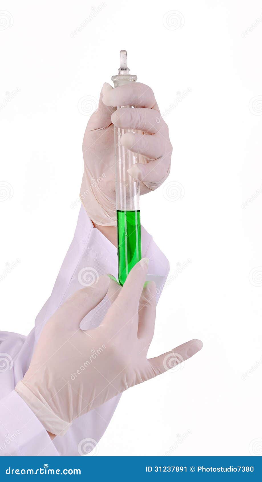 Hand holding flask stock image. Image of laboratory, tubes - 31237891