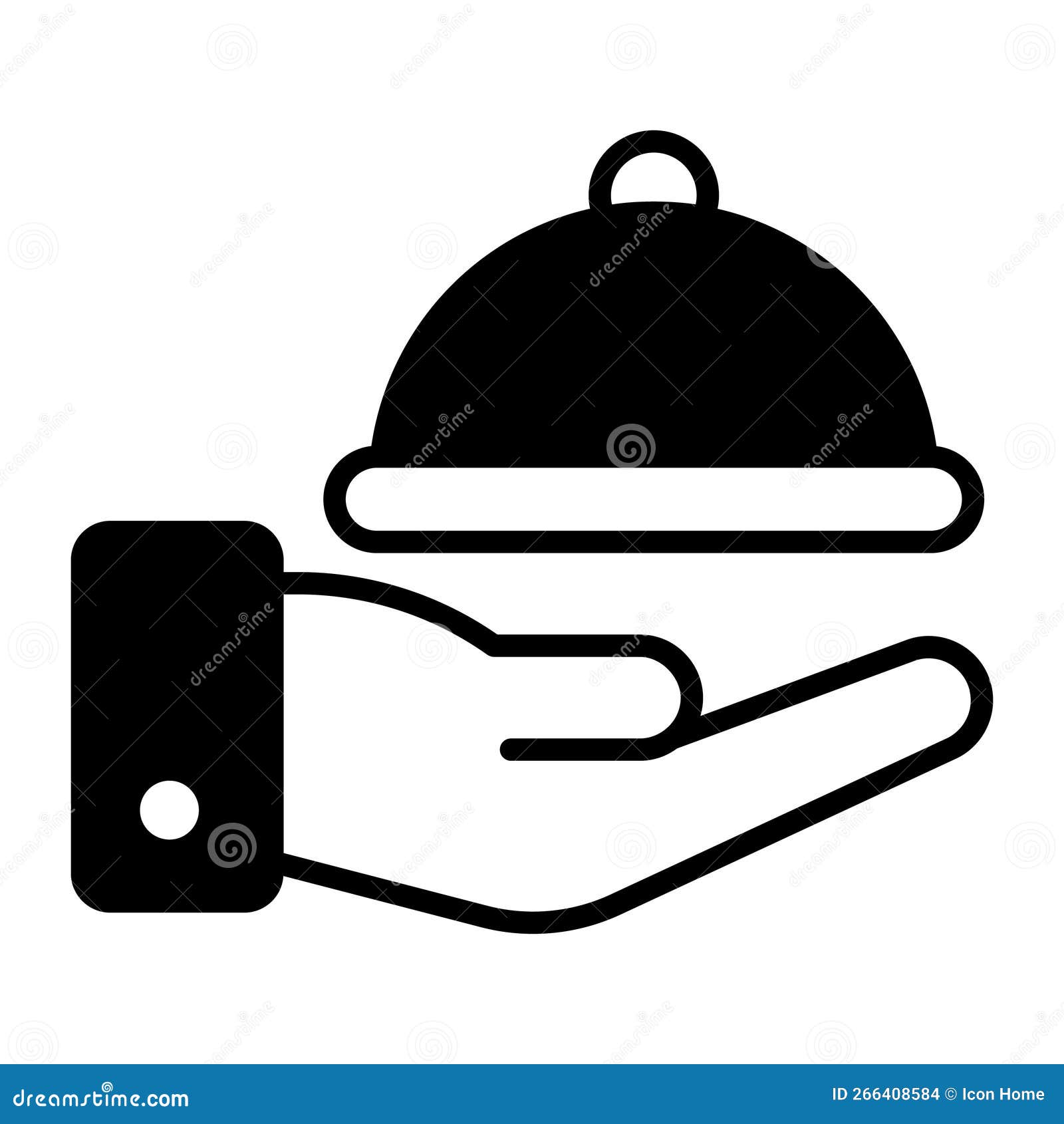 A Hand Holding Food Tray Concept of Food Service Stock Vector ...