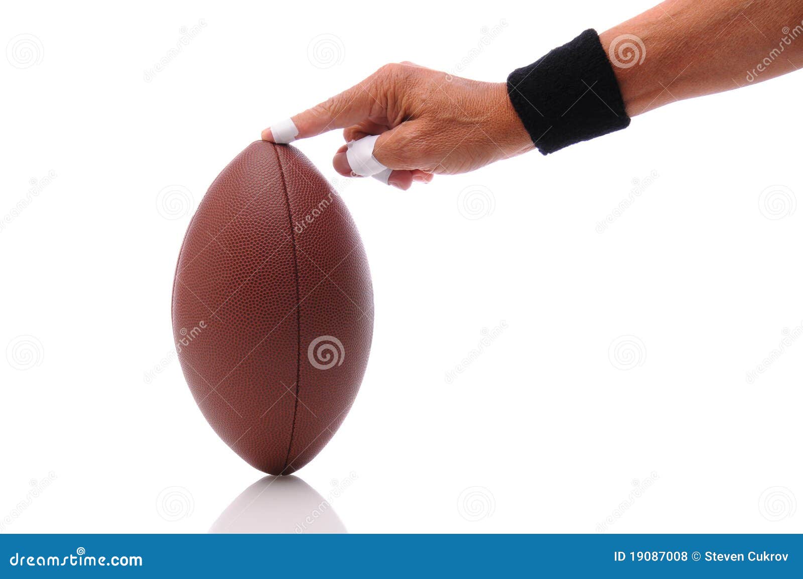 Hand Holding a Football Ready for Kicking Stock Photo - Image of sport ...
