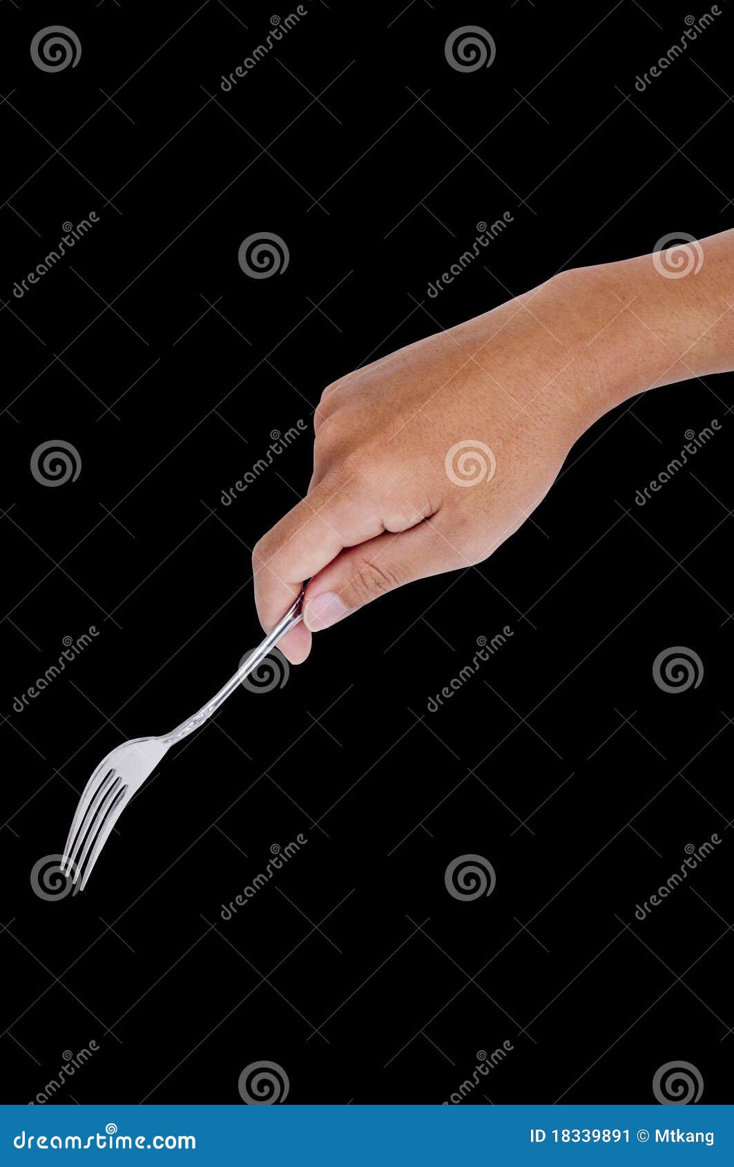 Hand holding a fork stock image. Image of isolated, dining - 18339891