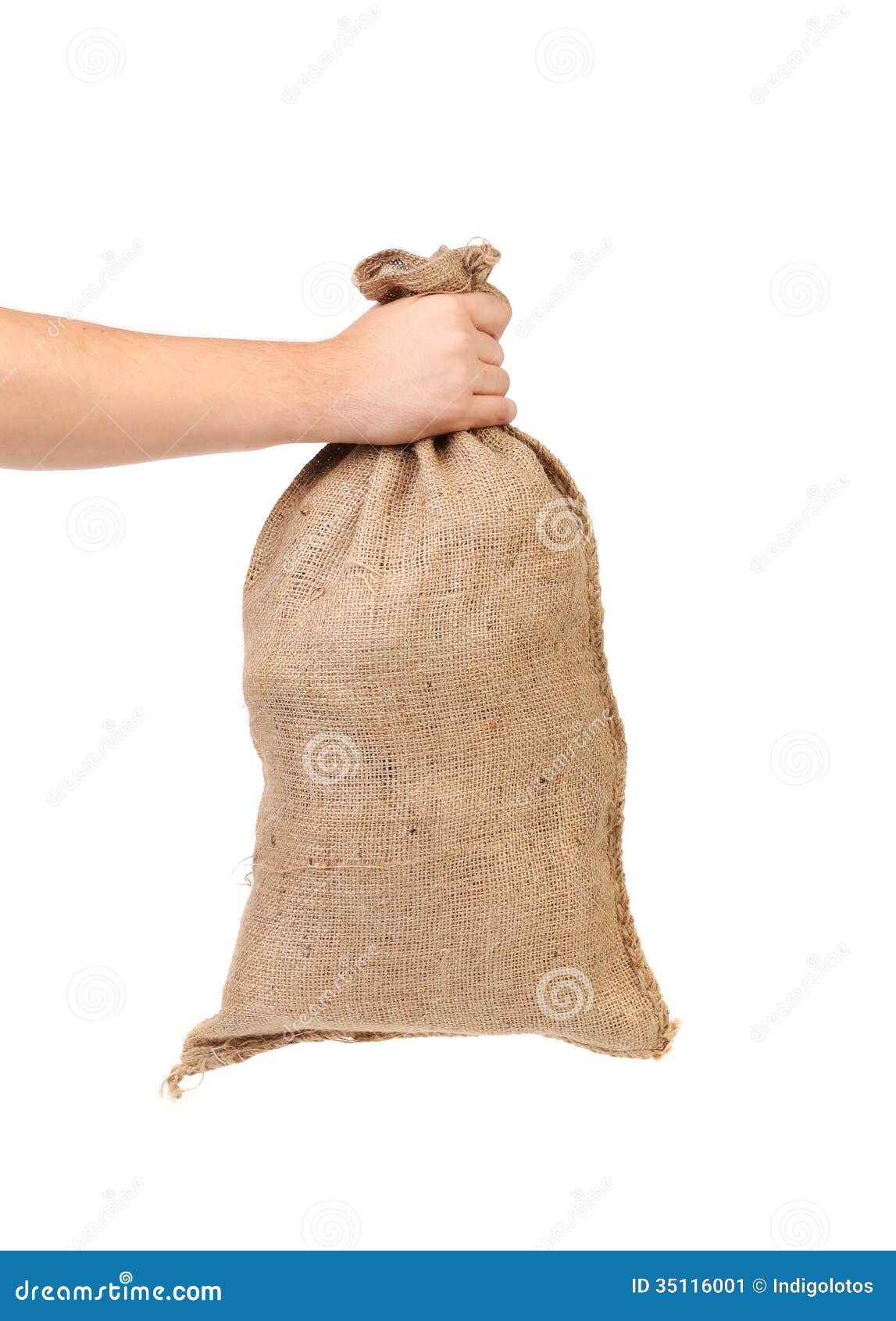 Hand Holding Full Sack. Stock Image - Image: 35116001