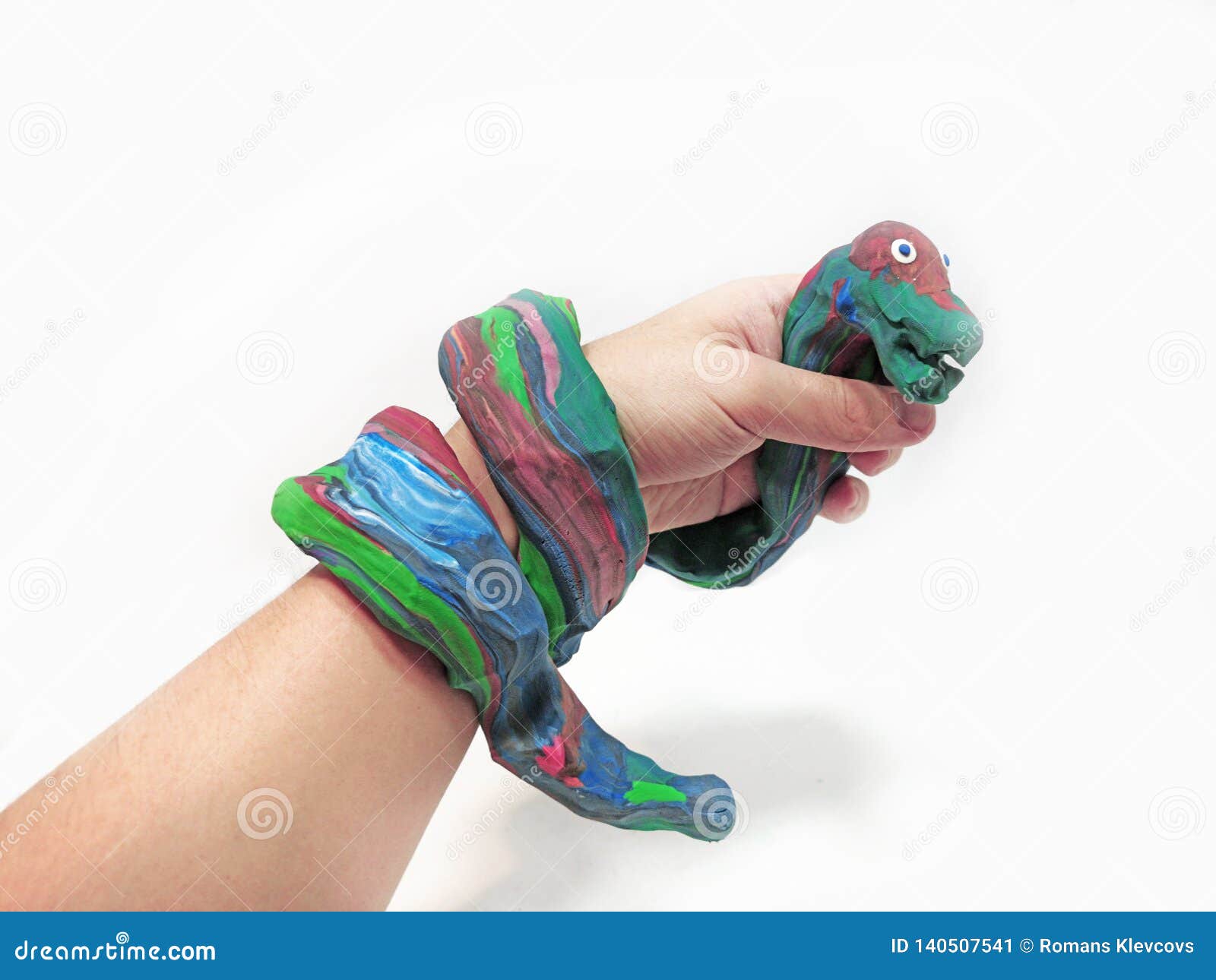 Snake At Dry Clay Close Up Photo. Vipera Renardi Stock Photography ...