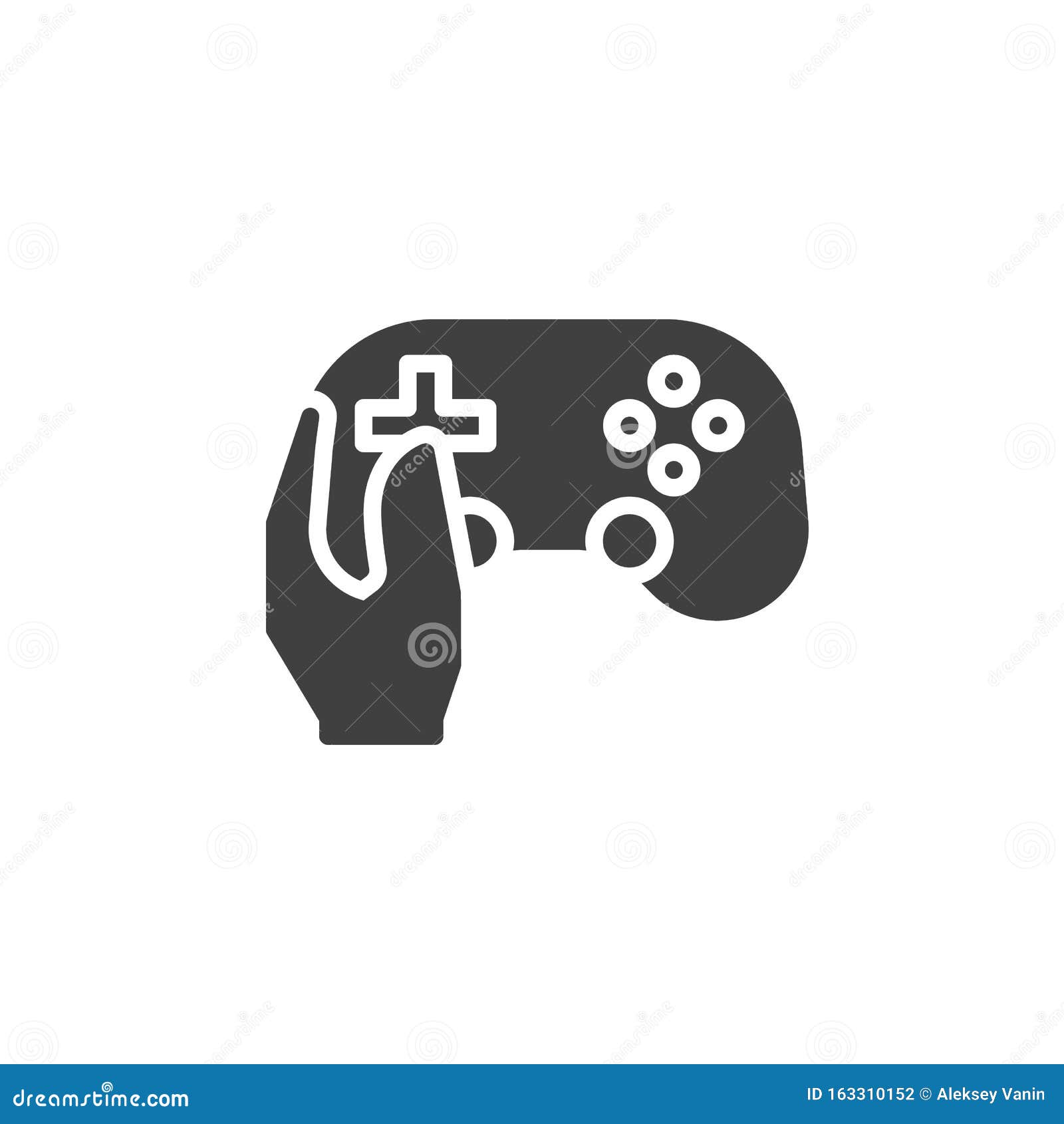 Hand Holding Game Controller Vector Icon Stock Vector - Illustration of ...