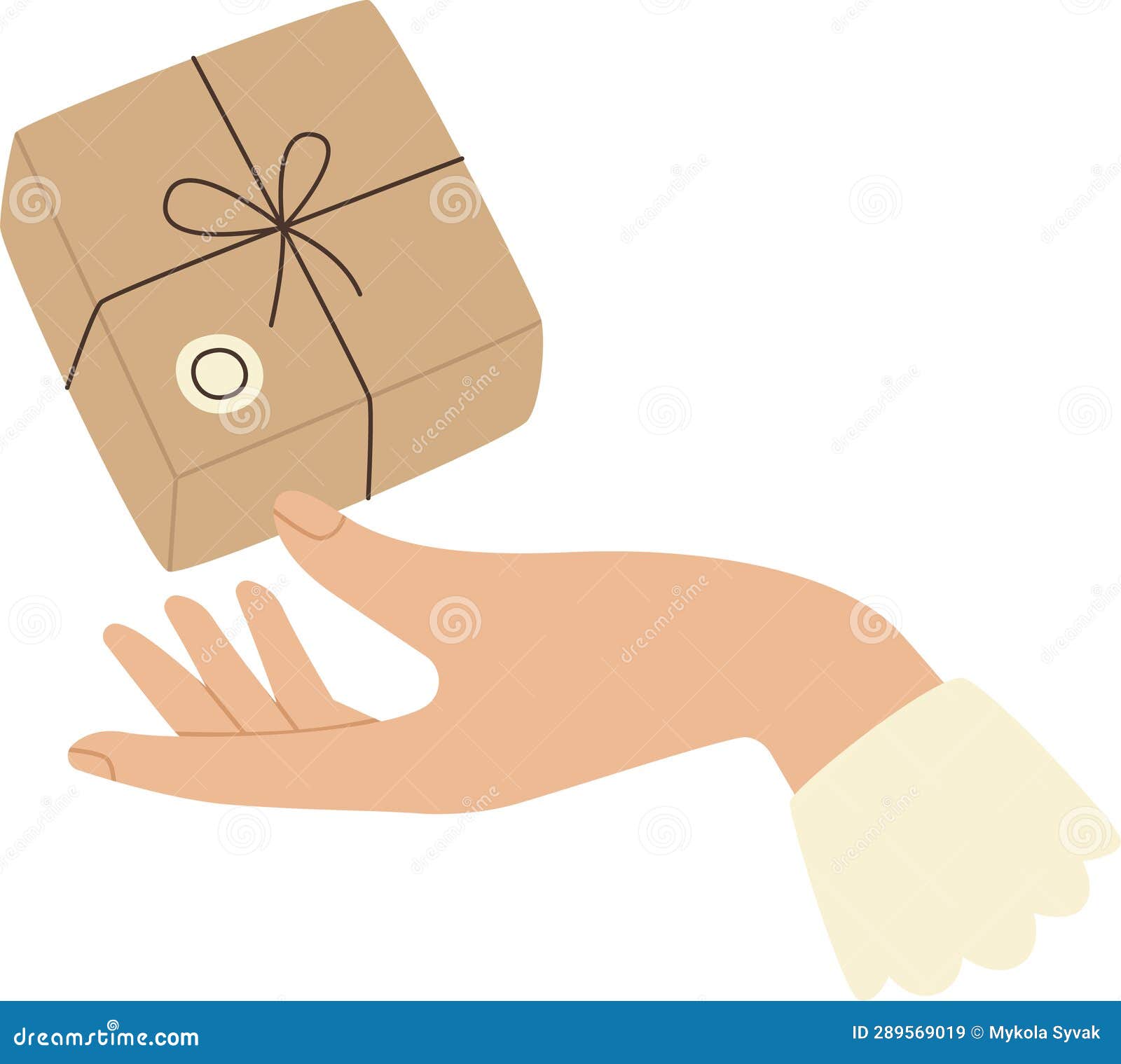 Hand Holding Gift Box stock illustration. Illustration of giving ...