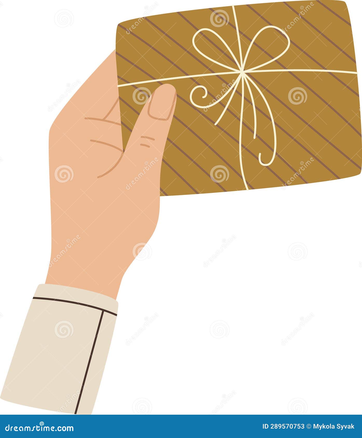 Hand Holding Gift Box stock illustration. Illustration of giving ...
