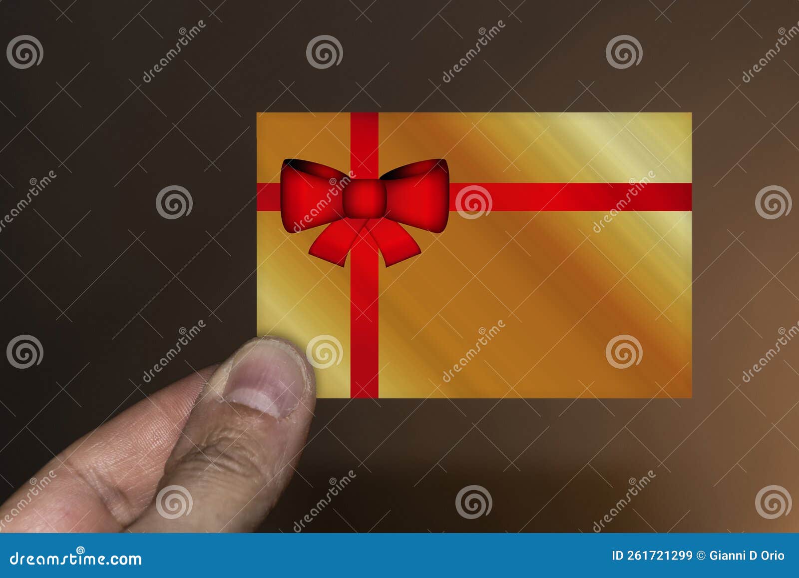 Hand holding a gift card stock image. Image of marketing - 261721299
