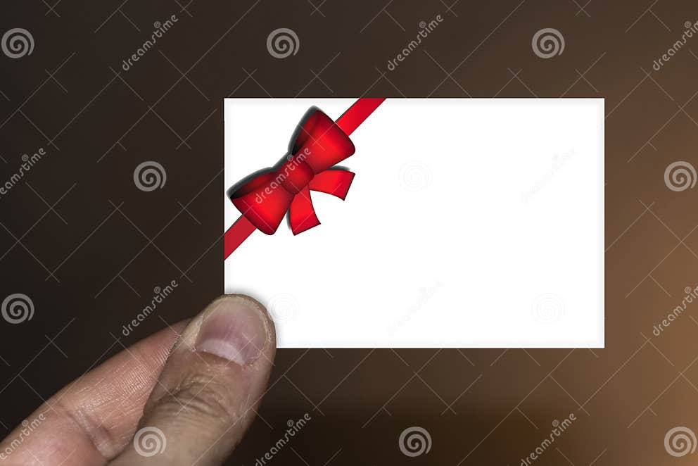 Hand holding a gift card stock image. Image of business - 261721309