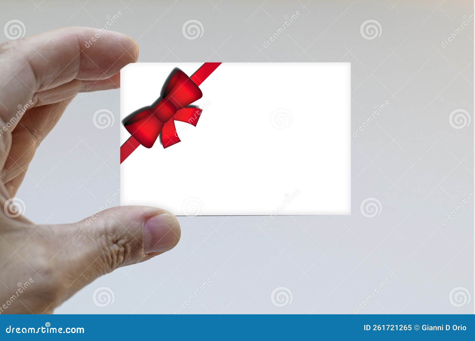 Hand holding a gift card stock image. Image of banner - 261721265