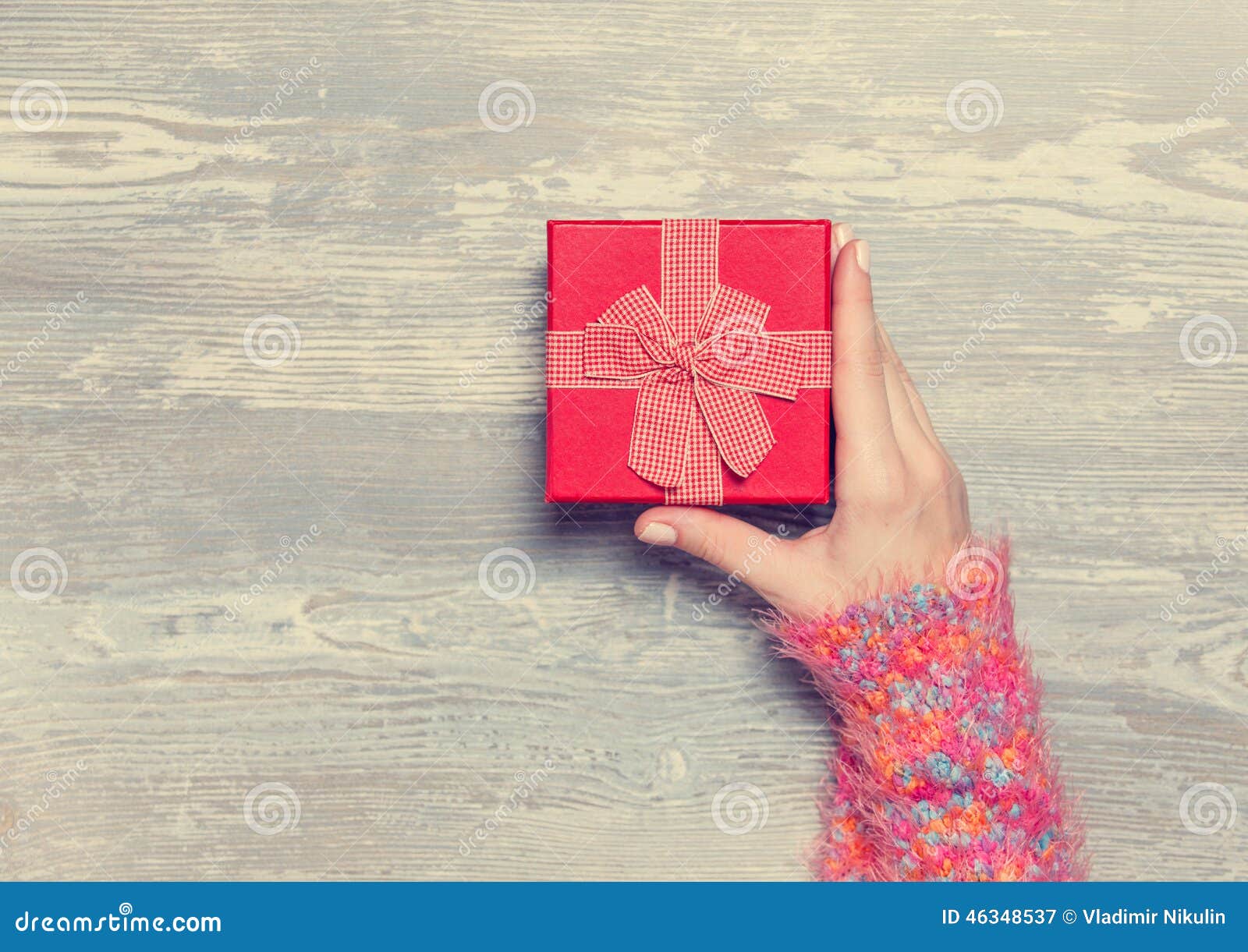 Hand holding gift stock image. Image of happy, romantic - 46348537