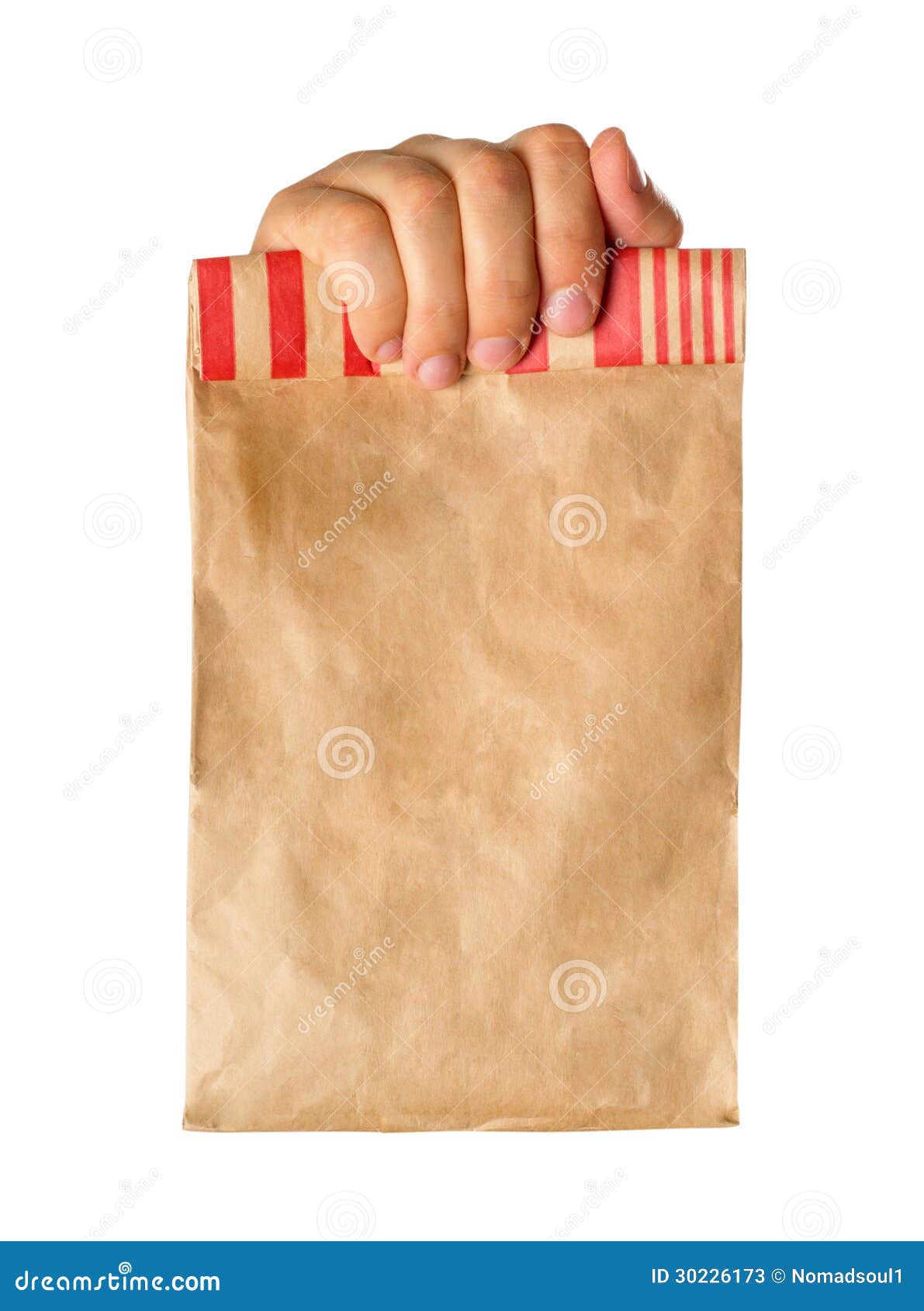 Hand holding paper bag stock image. Image of single, package - 30226173
