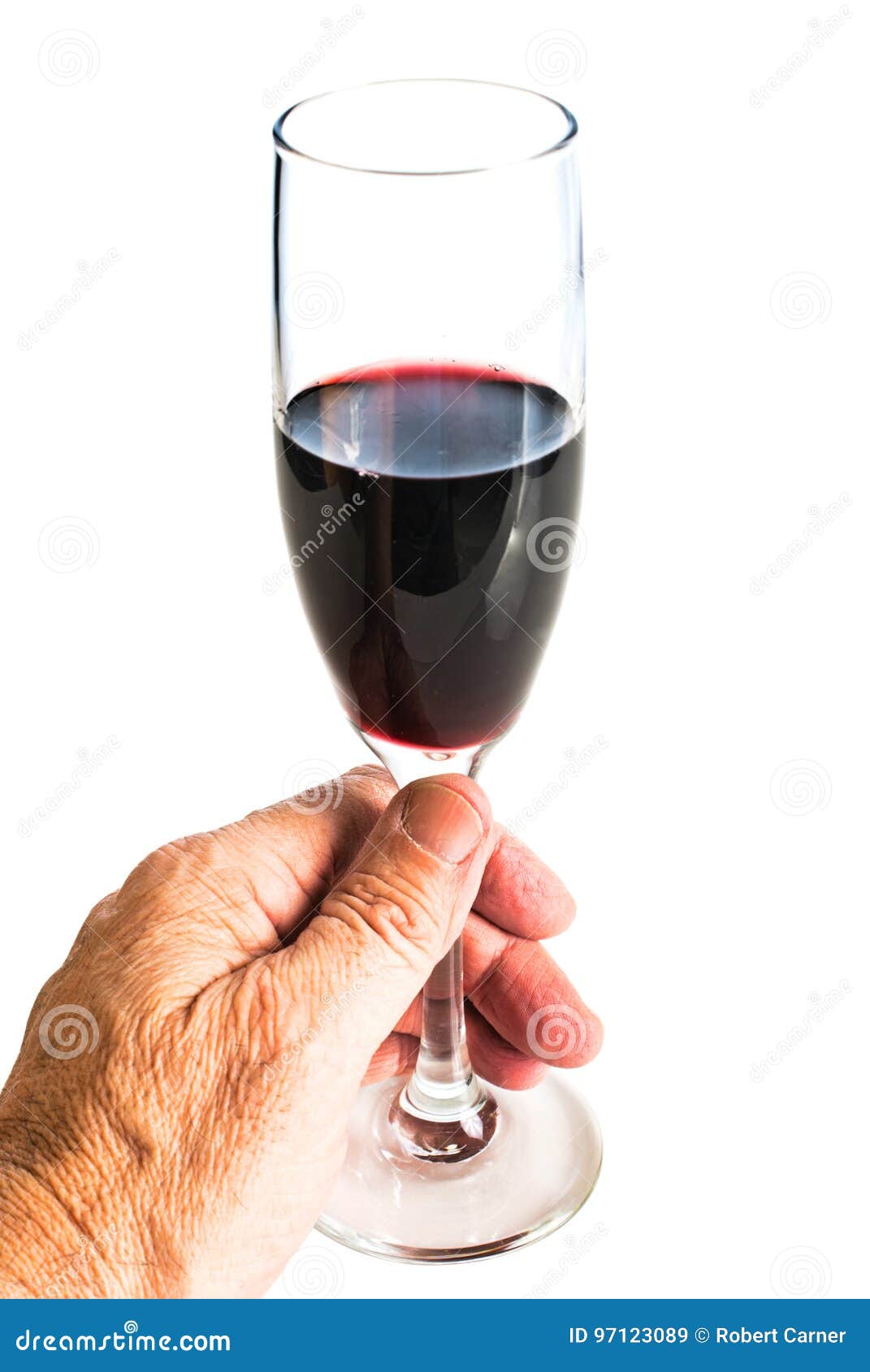 Hand Holding a Glass of Red Wine Stock Image - Image of celebration ...