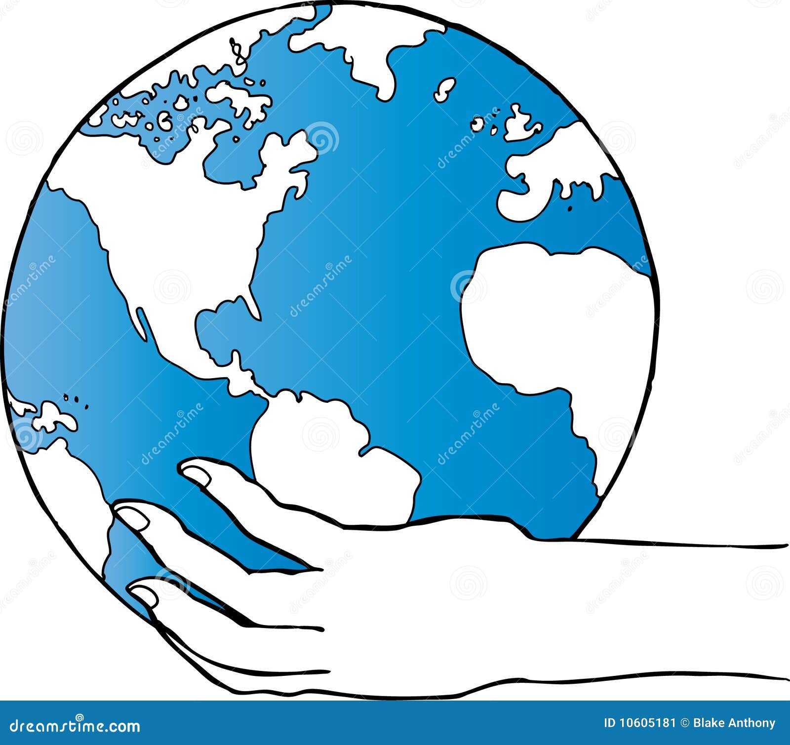 Hand Holding Globe stock vector. Illustration of education - 10605181