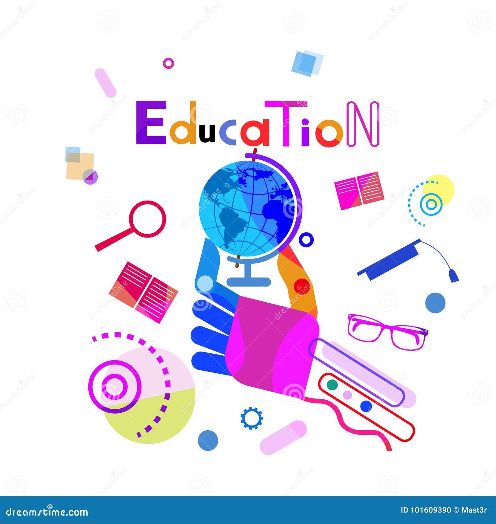 Elearning Online Education And Knowledge Symbols Cartoon Vector ...