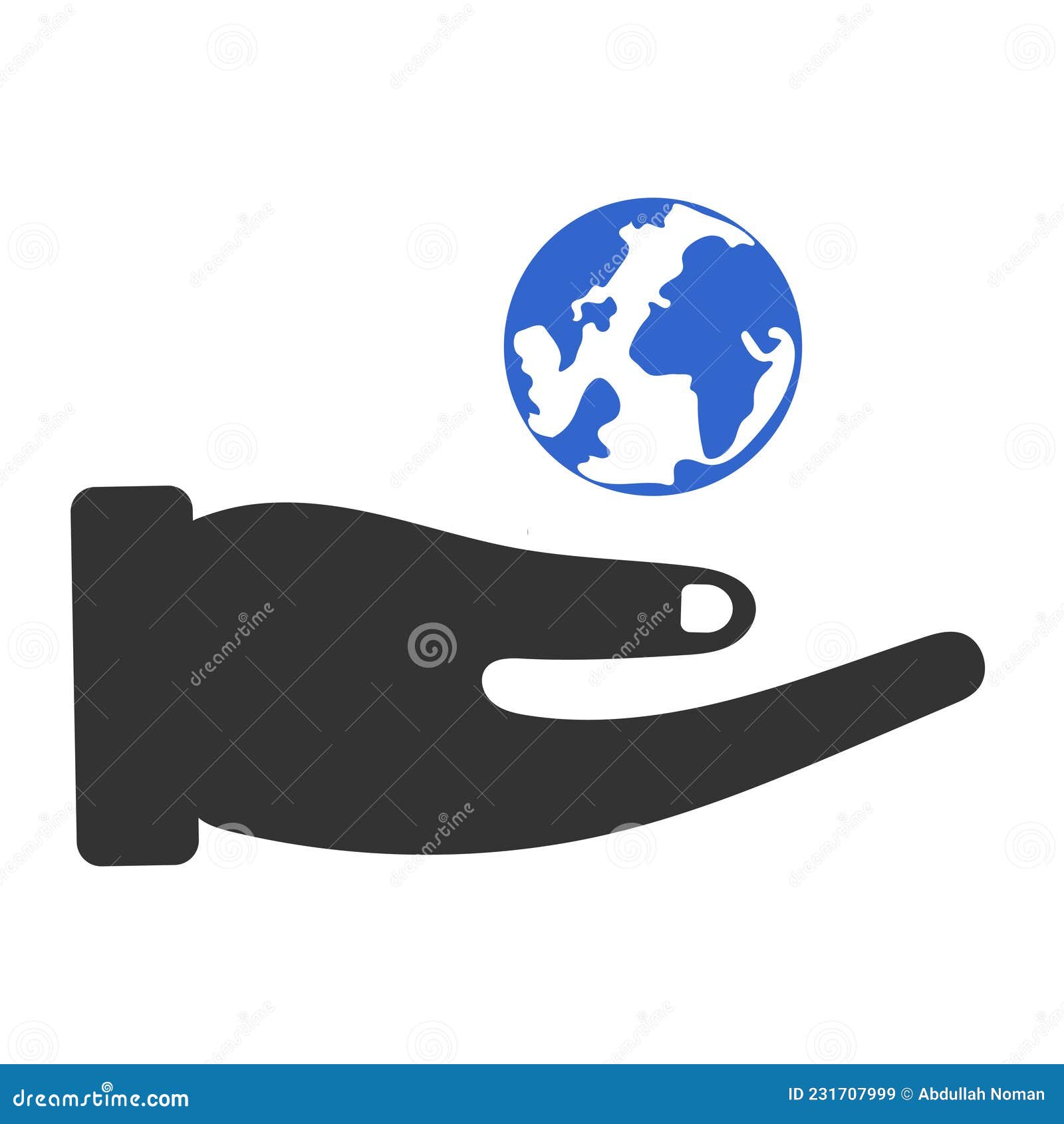 Hand Holding Globe Icon Design Stock Vector - Illustration of globe ...