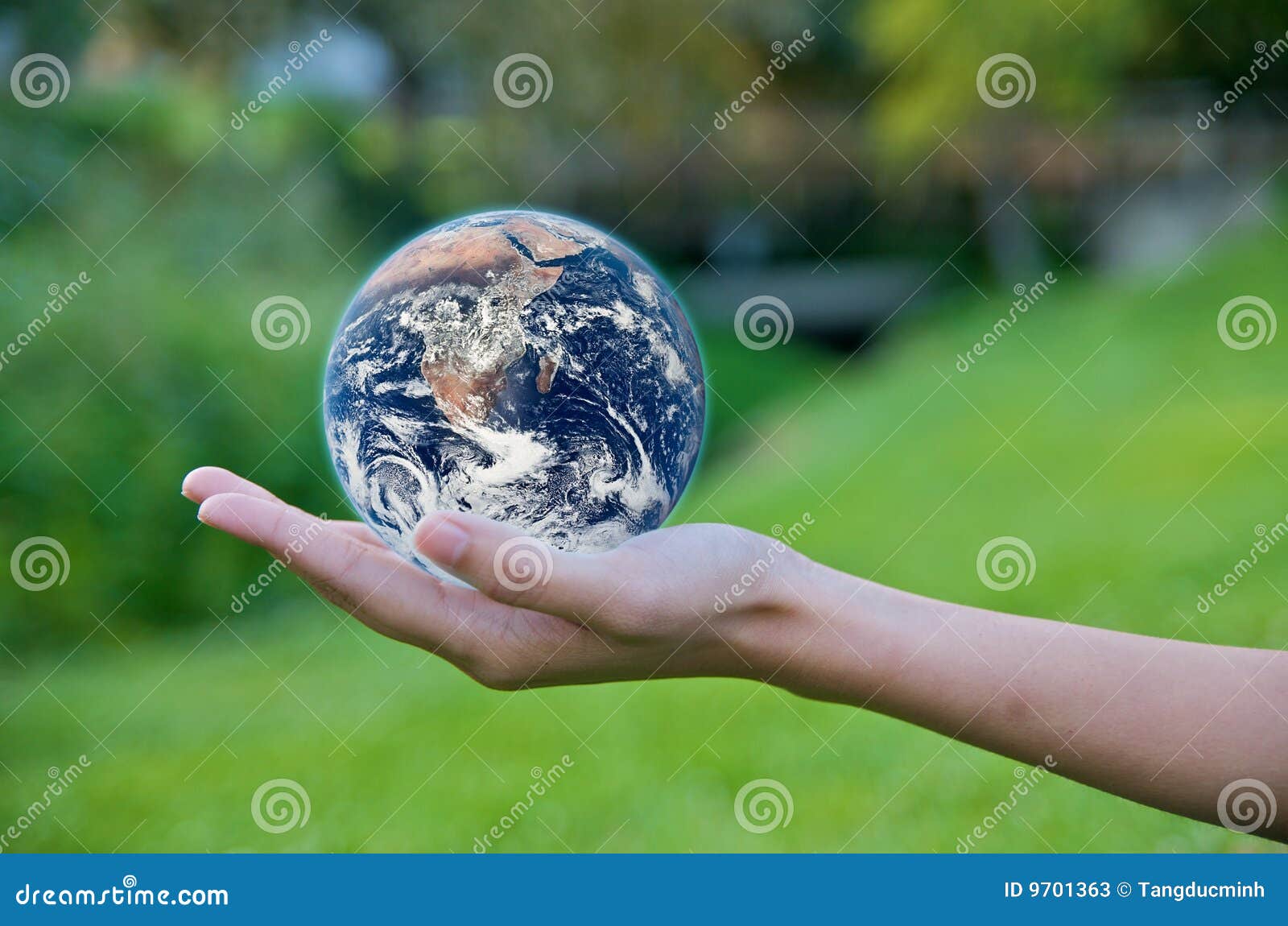 Hand Holding a Globe. Save Earth Environment Stock Image - Image of ...