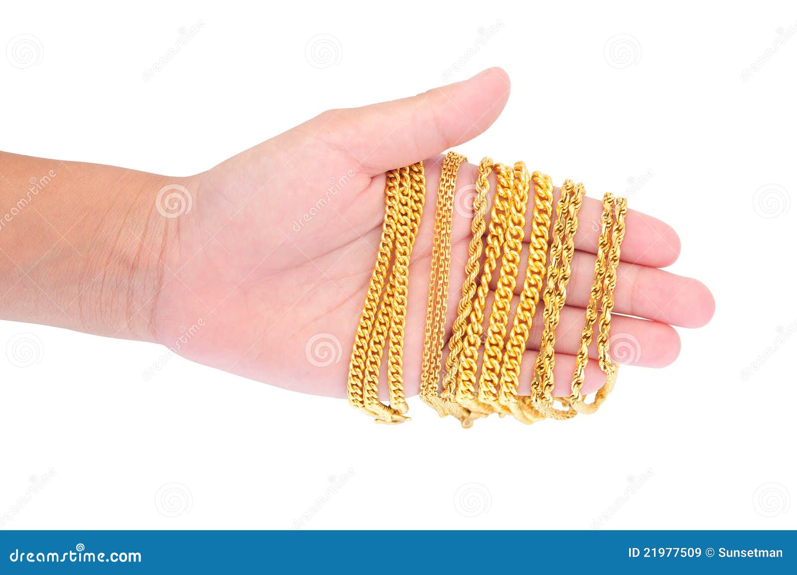 Hand Holding Gold Jewelry stock image. Image of precious - 21977509