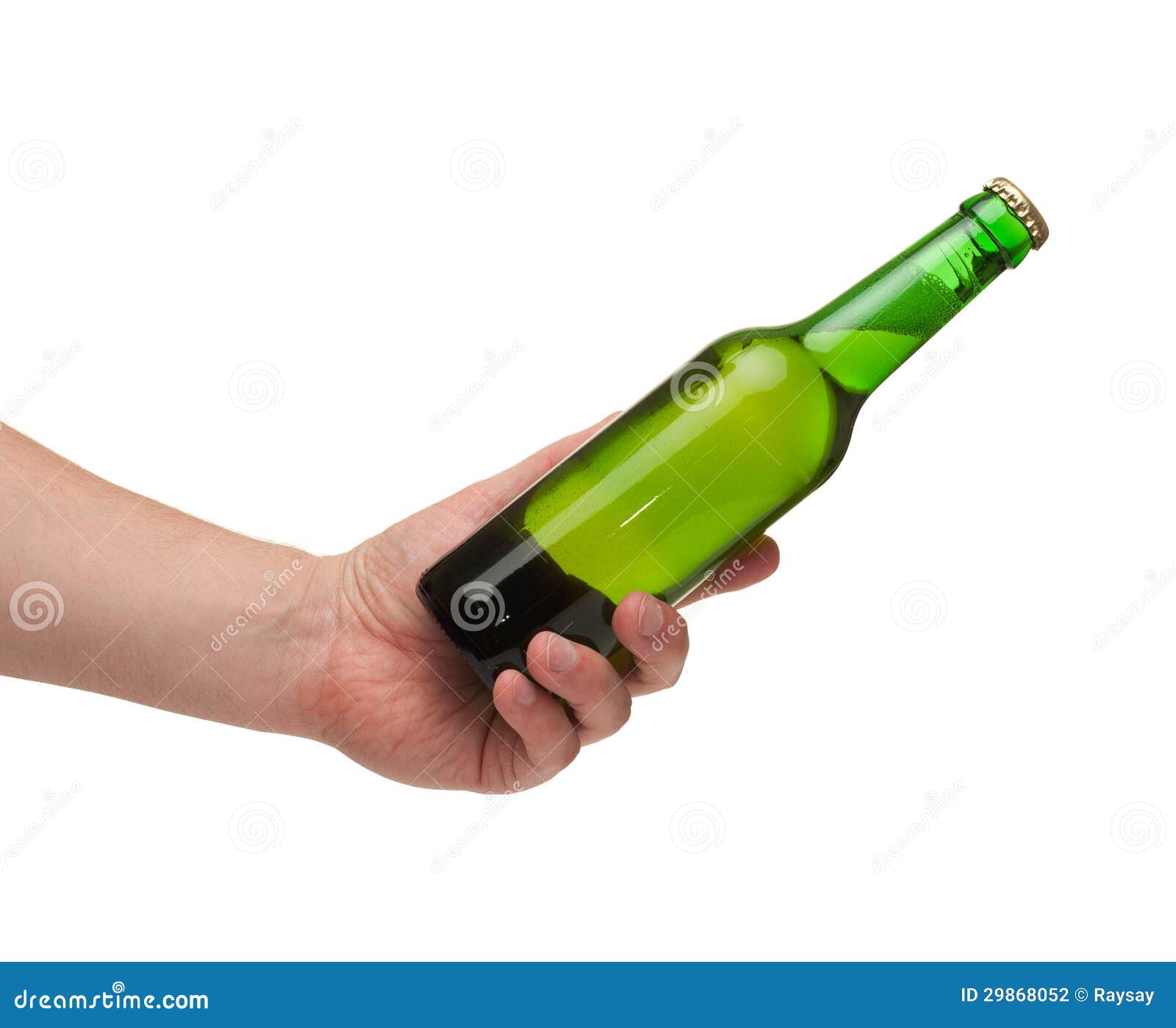 Hand Holding a Green Transparent Bottle Stock Photo - Image of full ...