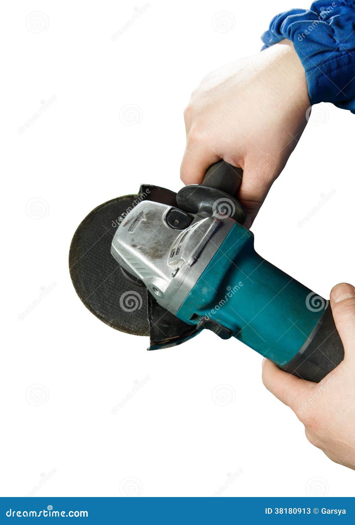 Hand Holding Grinding Machine Stock Image - Image of industry ...