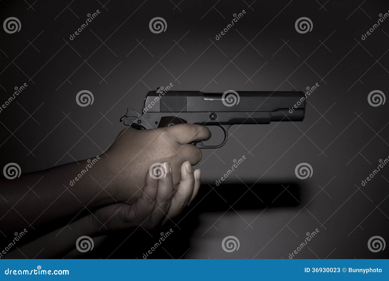 Hand holding gun stock image. Image of violent, firearms - 36930023