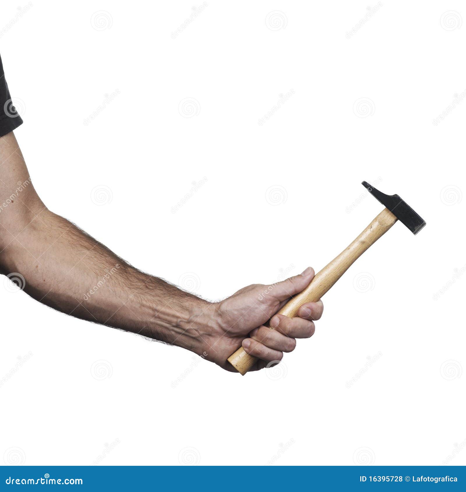 Hand holding a hammer stock photo. Image of forces, isolated - 16395728
