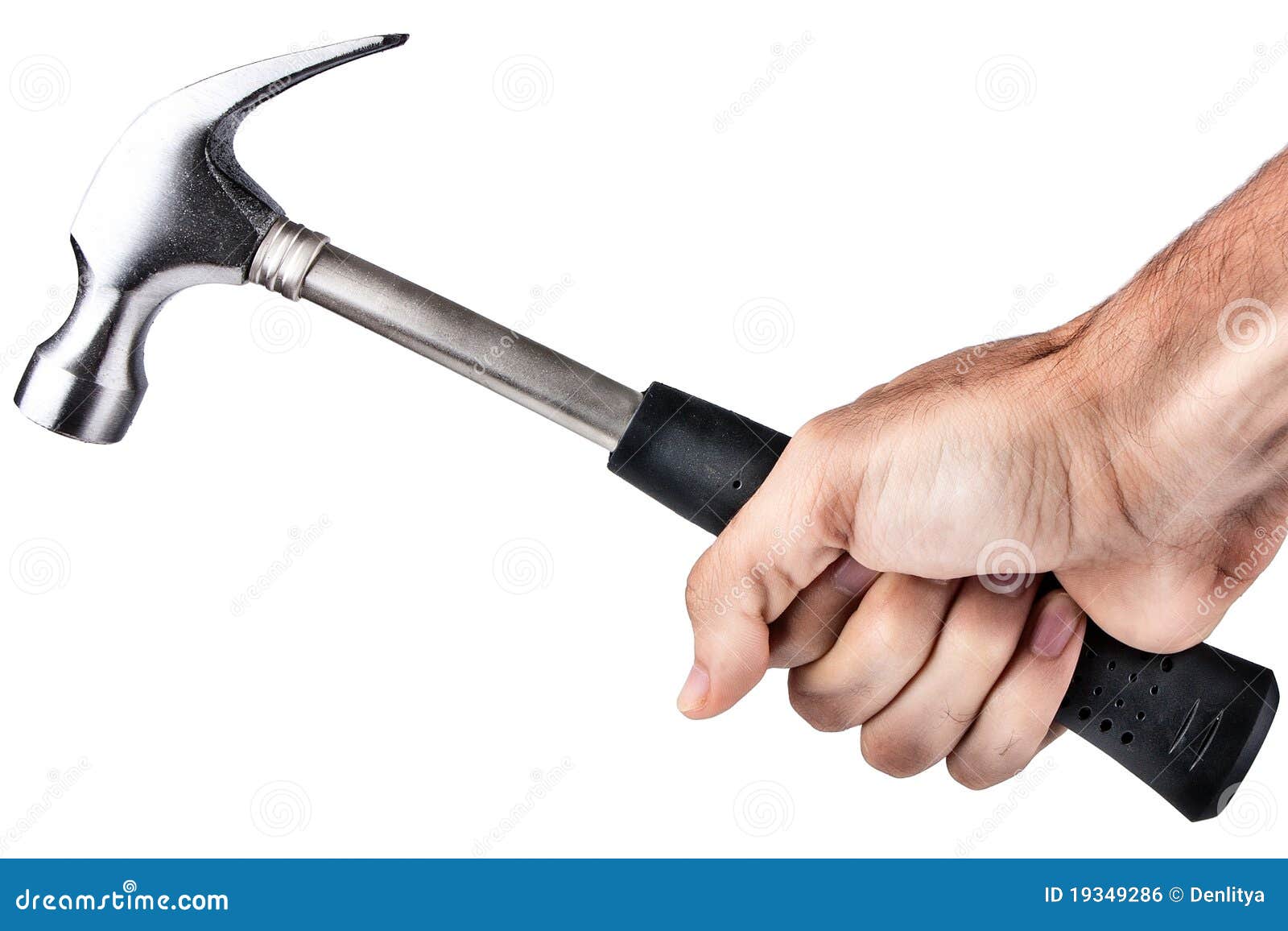 Hand holding a hammer stock photo. Image of construct - 19349286