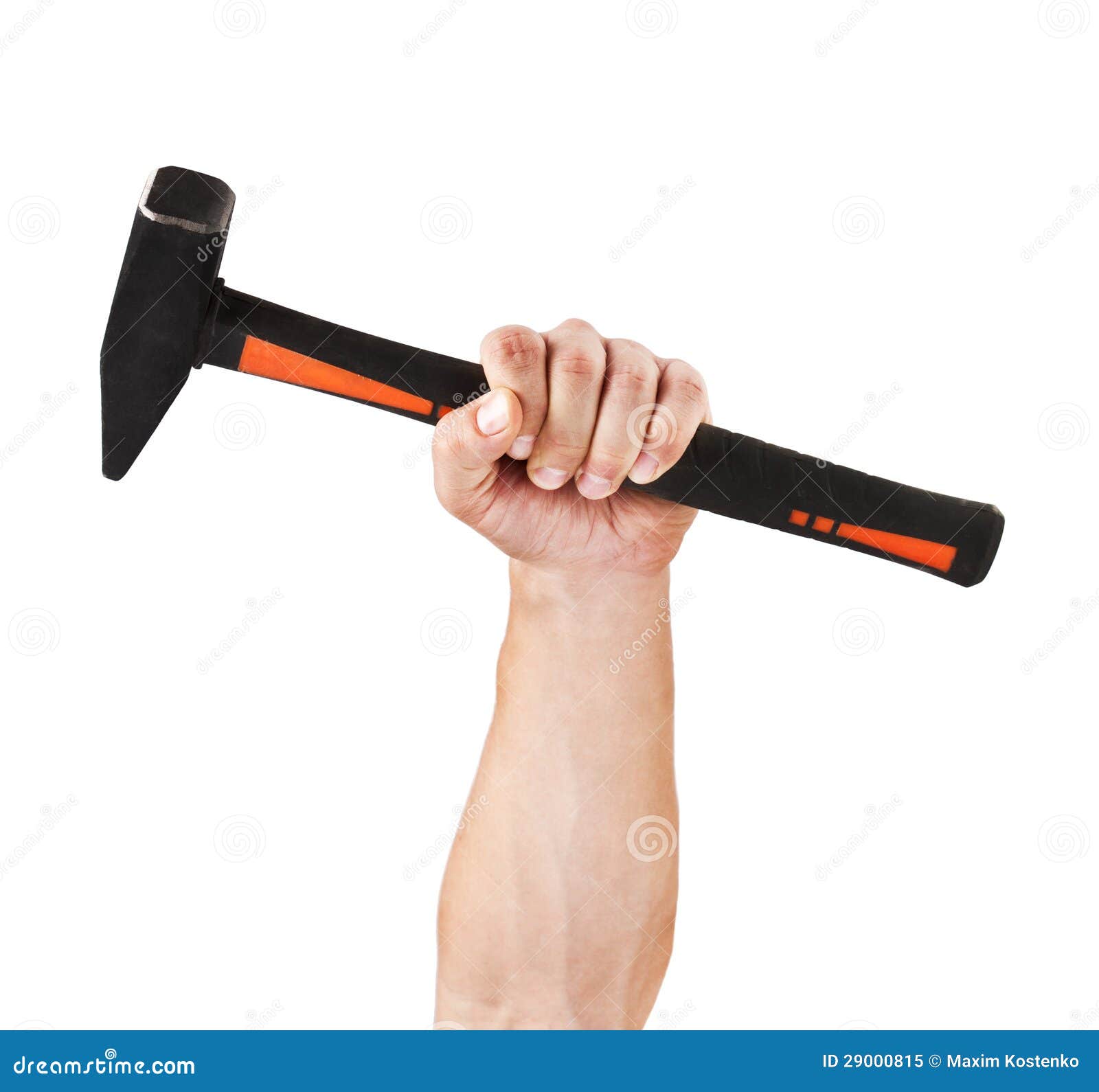 Hand holding a hammer stock image. Image of white, stemmed - 29000815